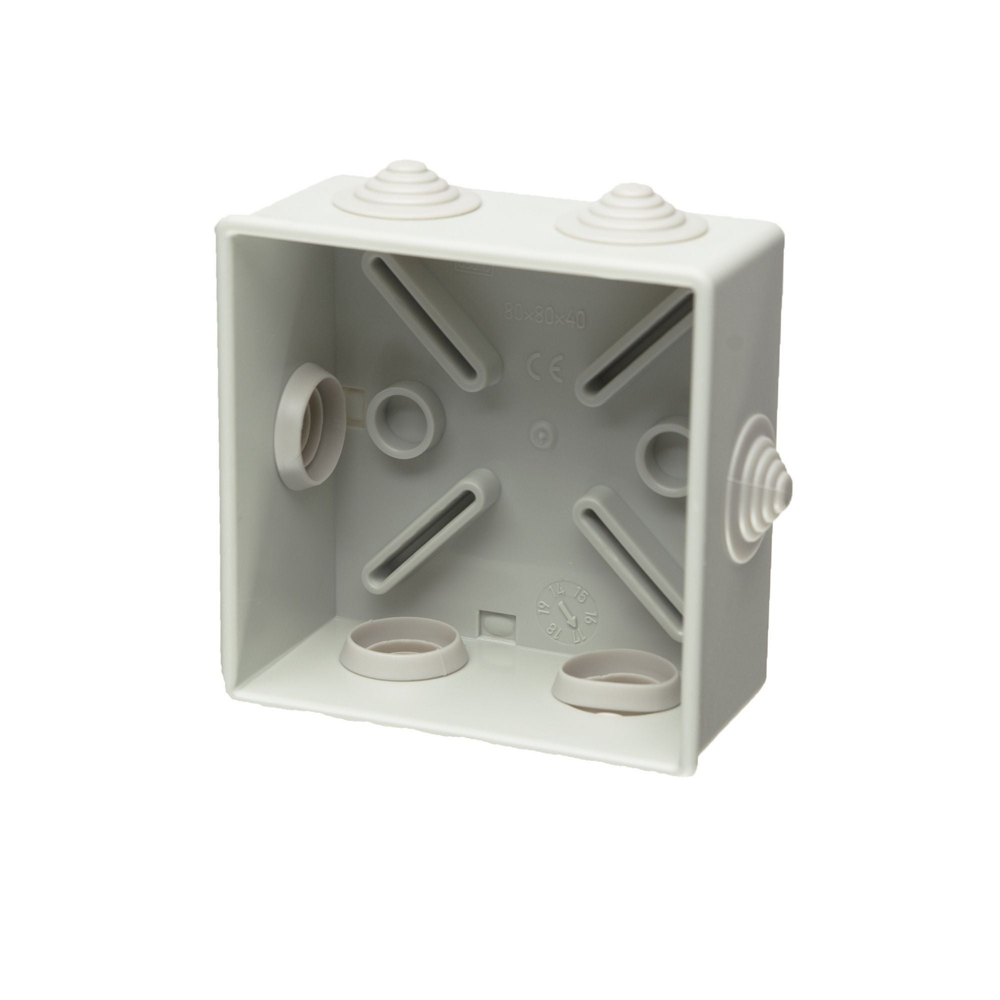 Doza derivatie aparenta Strohm Promod, 80 x 80 x 40 mm, 6 intrari, IP54