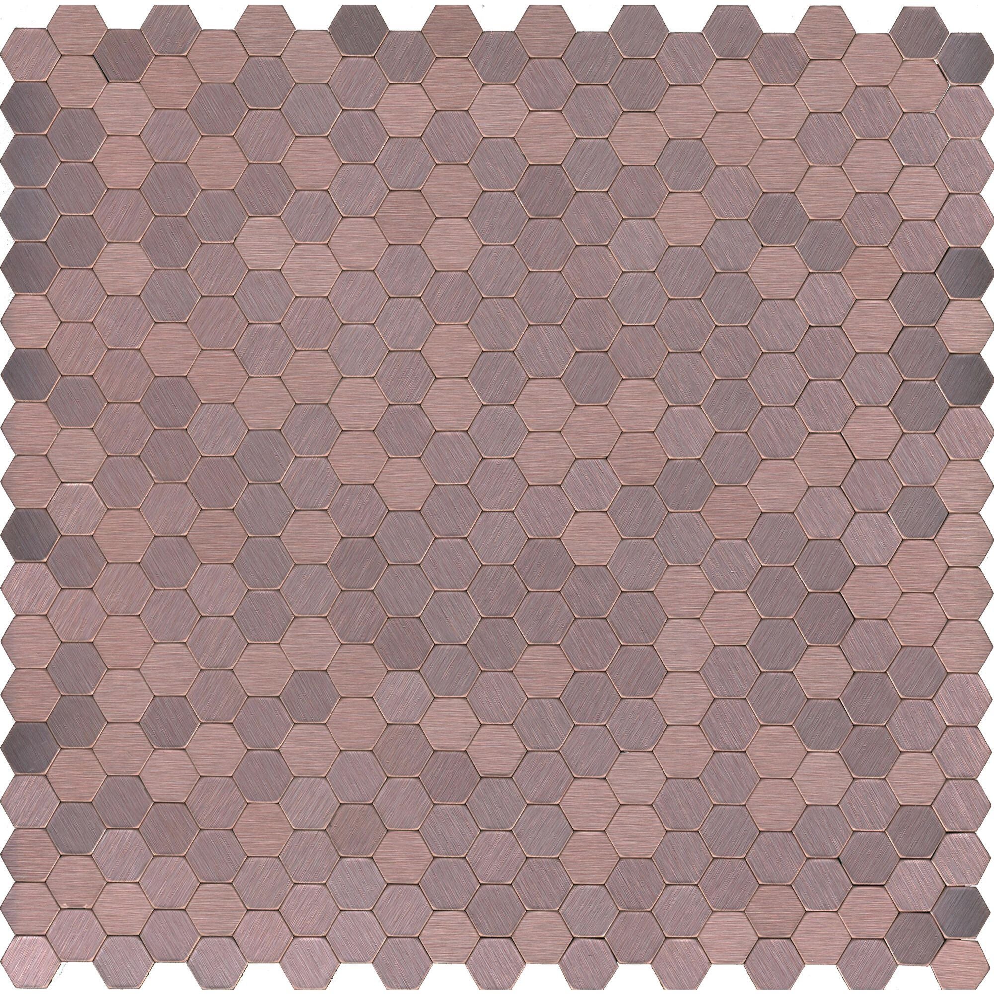 Mozaic din aluminiu 29.8 x 30.6 cm, Artens Tara Hexagonal, roz