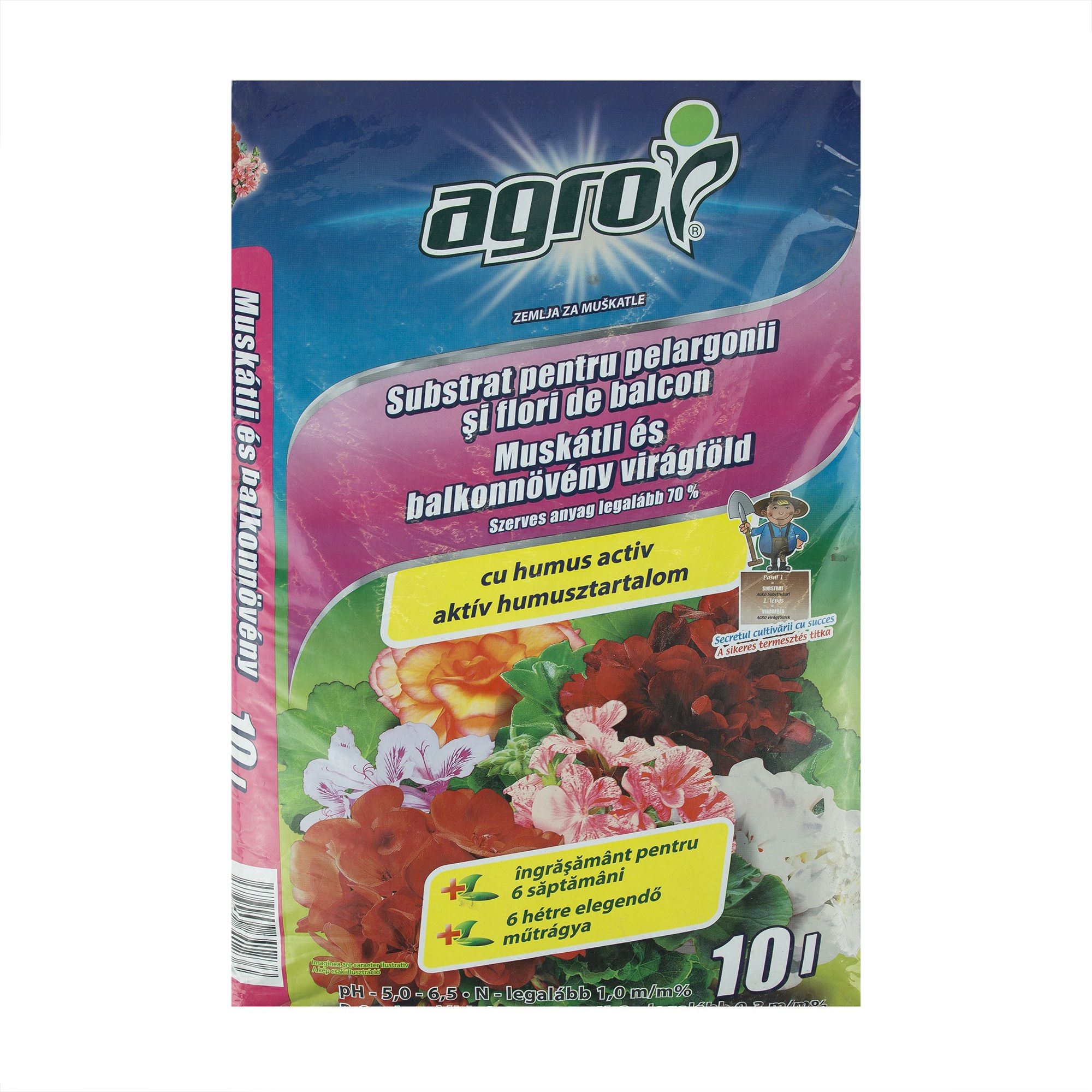 Substrat muscate si flori de balcon Agro 20L