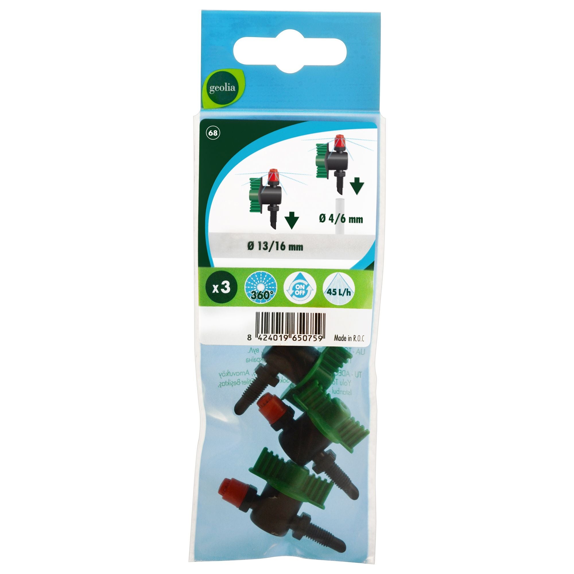 Microaspersoare Geolia, reglabile, polipropilena, max 360°, 105 l/h ...