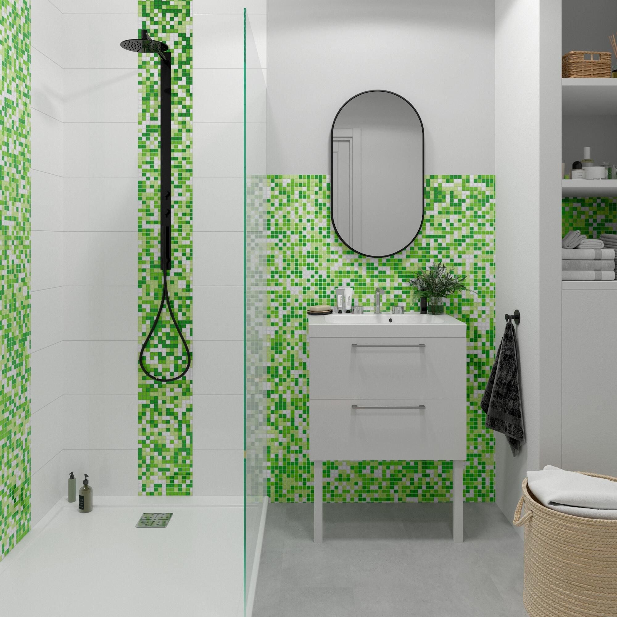Mozaic sticla 30 x 30 cm, Artens, verde