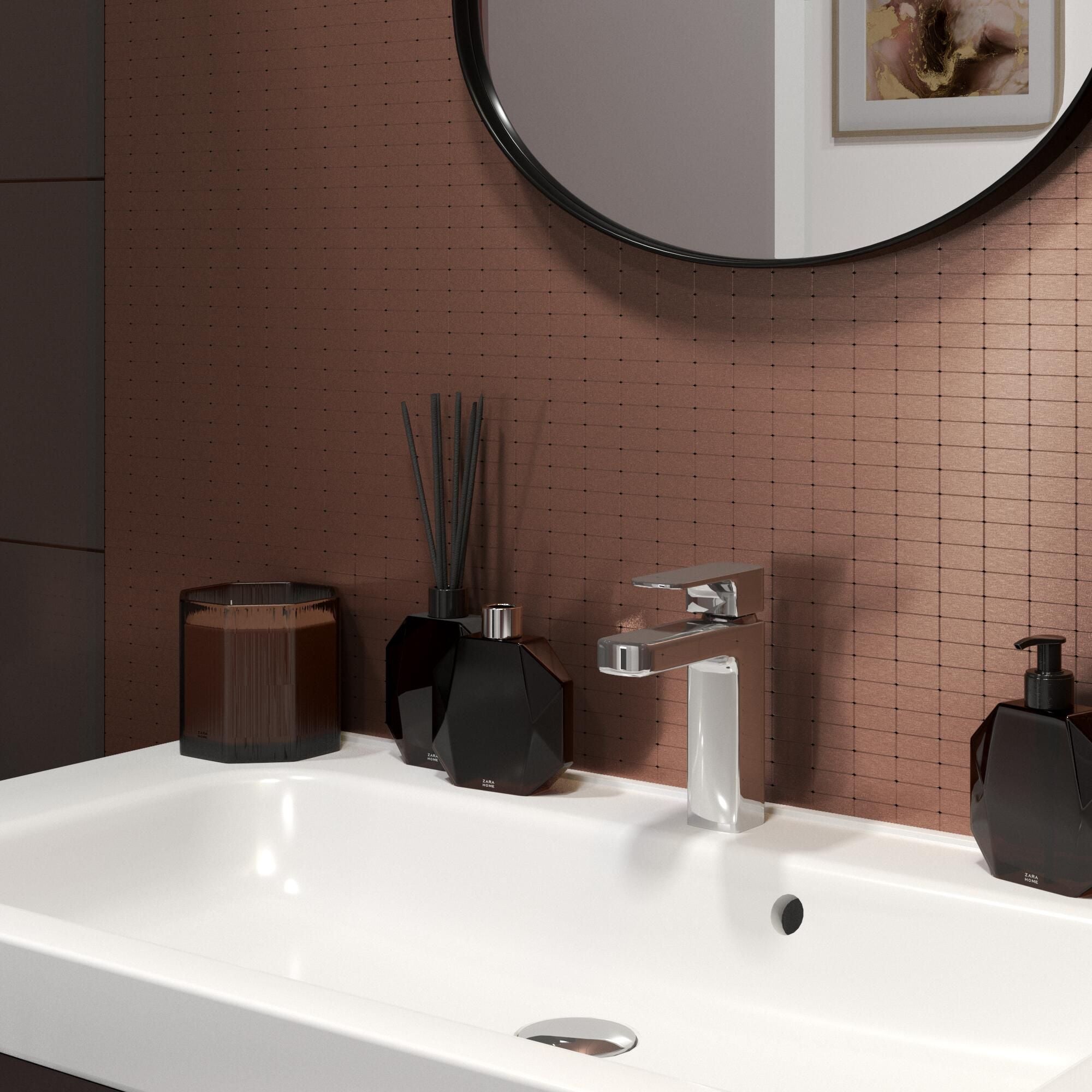 Mozaic din aluminiu 29.6 x 30.6 cm, Artens Tara Rectangular, roz