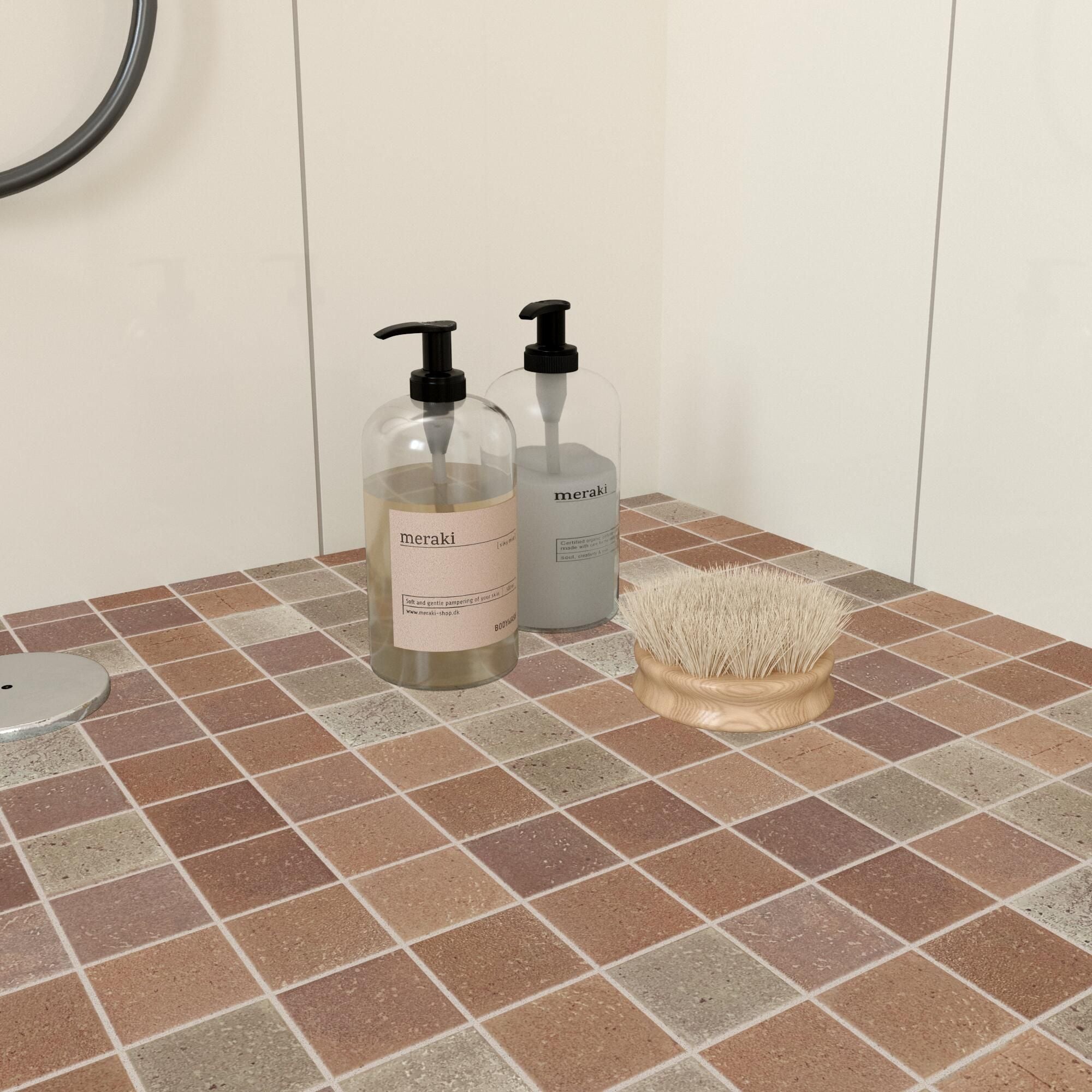 Mozaic ceramic 30 x 30 cm, Artens, alb/cafeniu