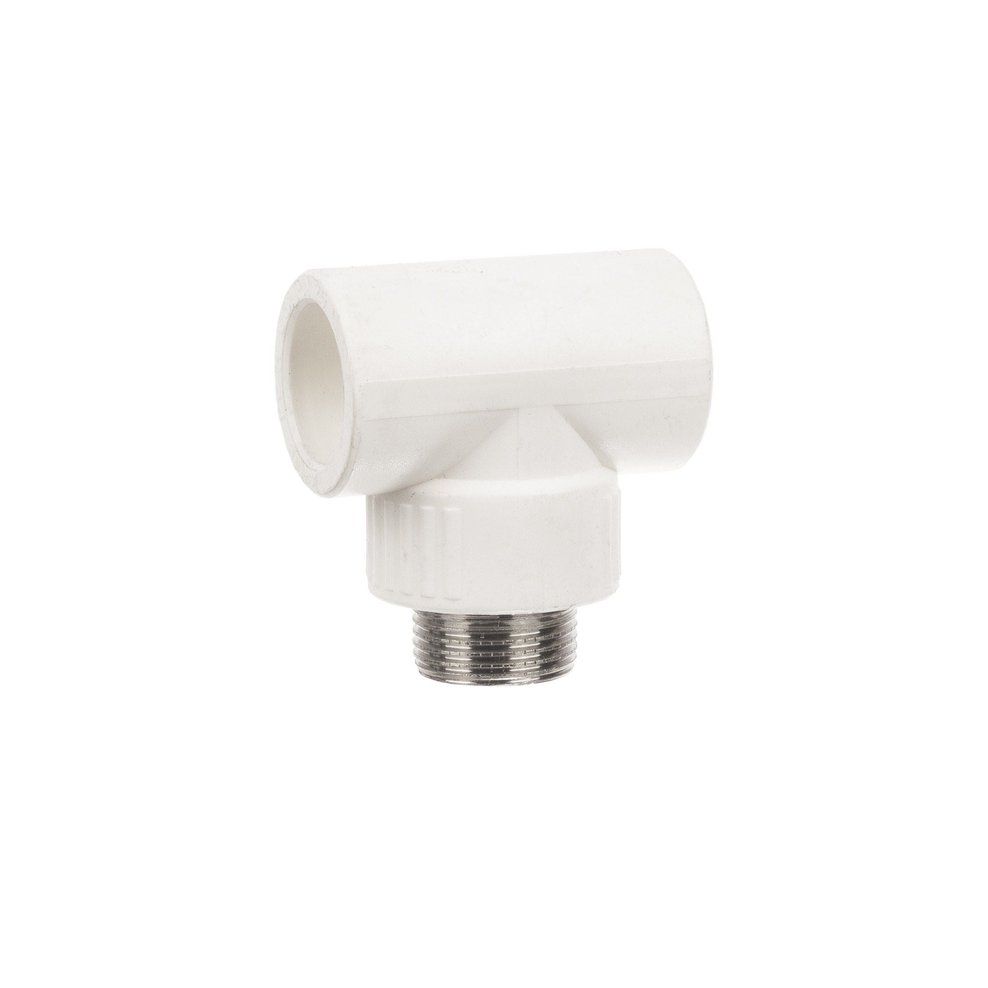 Teu teava PPR, filet exterior, Ø 32 mm x 1' x 32 mm, alb