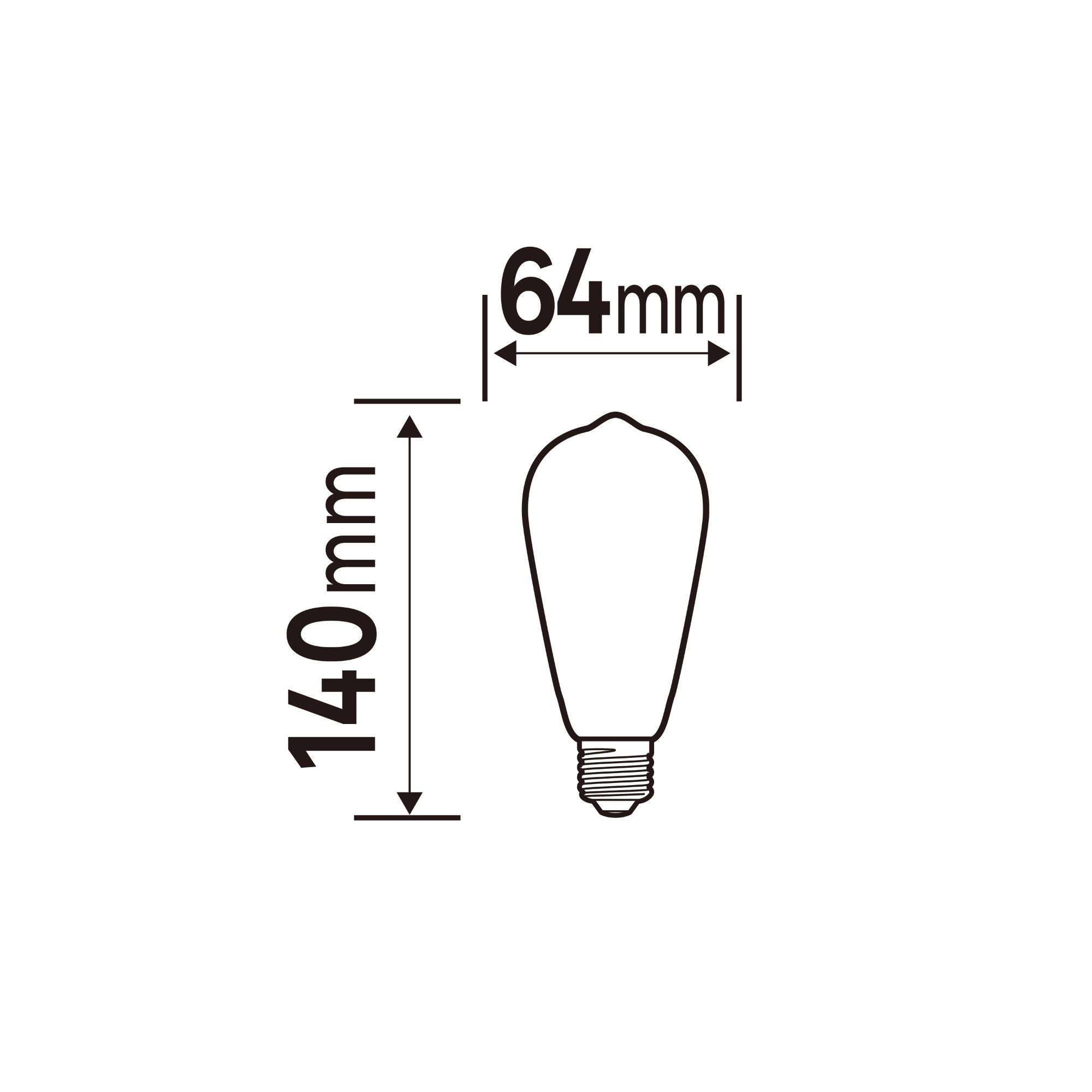 Bec LED Lexman, E27, ST64, filament clar, alb cald, 2700k, 7.8 W, 1055 lm
