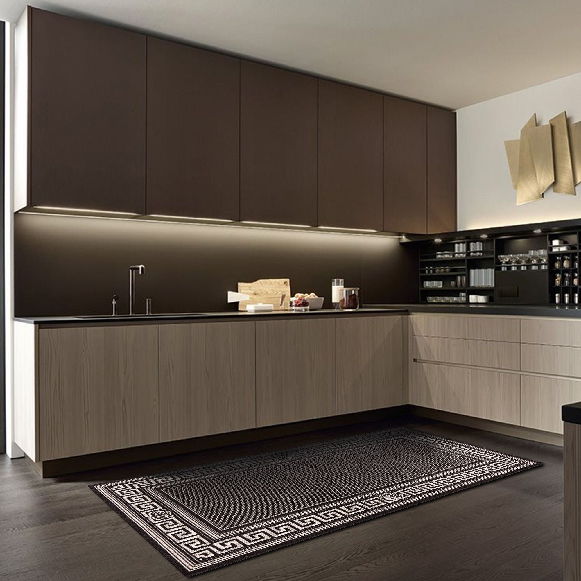 Covor Naturalle, polipropilena, 120 x 170 cm, model Versace, maro