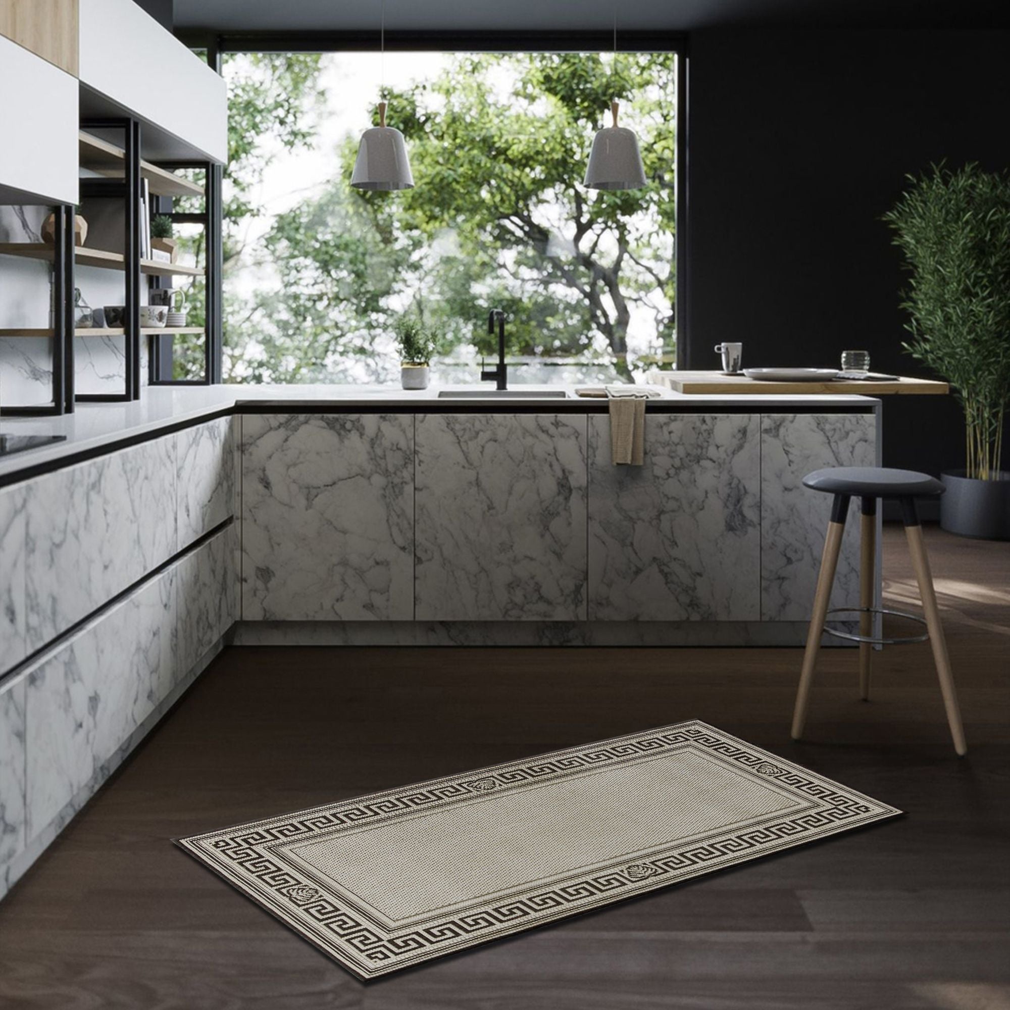 Covor Naturalle, polipropilena, 80 x 150 cm, model Versace, bej