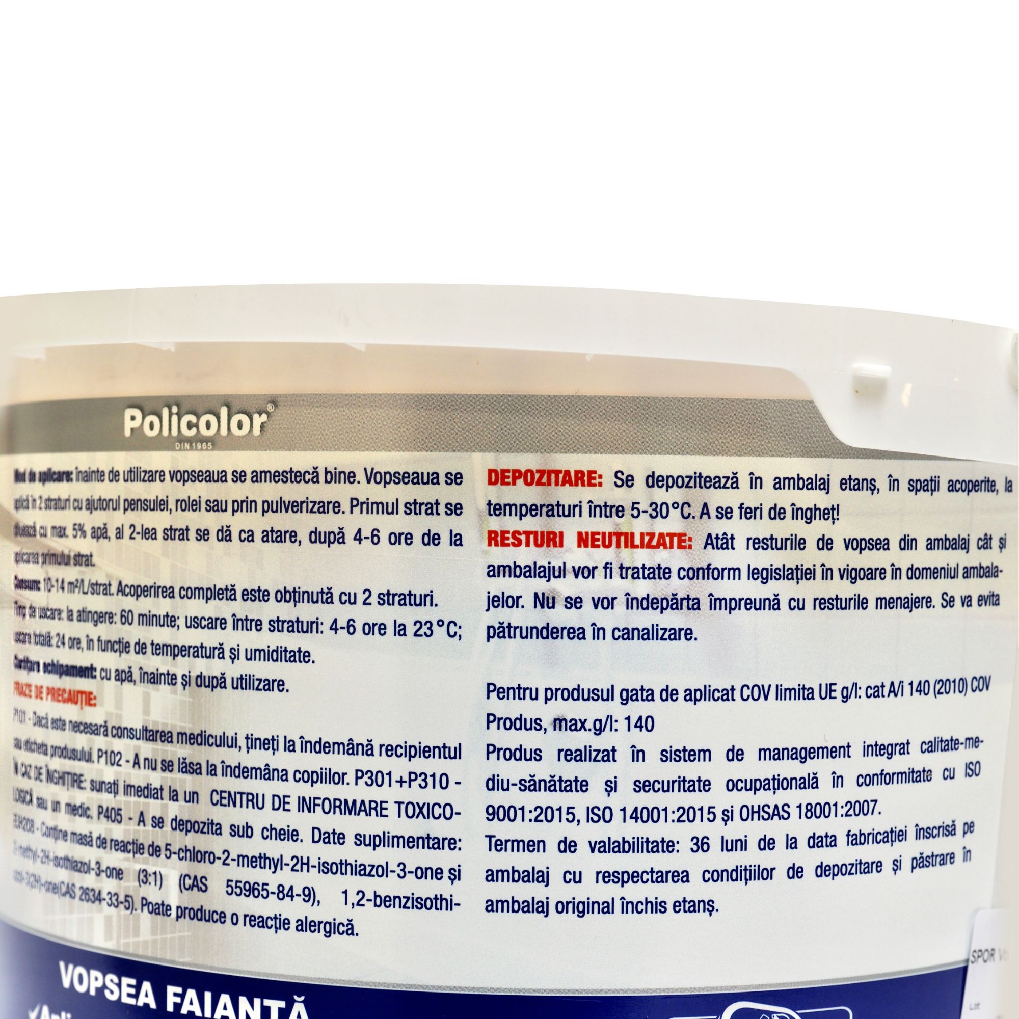 Vopsea lavabila colorata Spor, pentru faianta, 2 L, verde, aspect lucios Vopsea lavabila colorata Spor, pentru faianta, 2 L, verde, aspect lucios