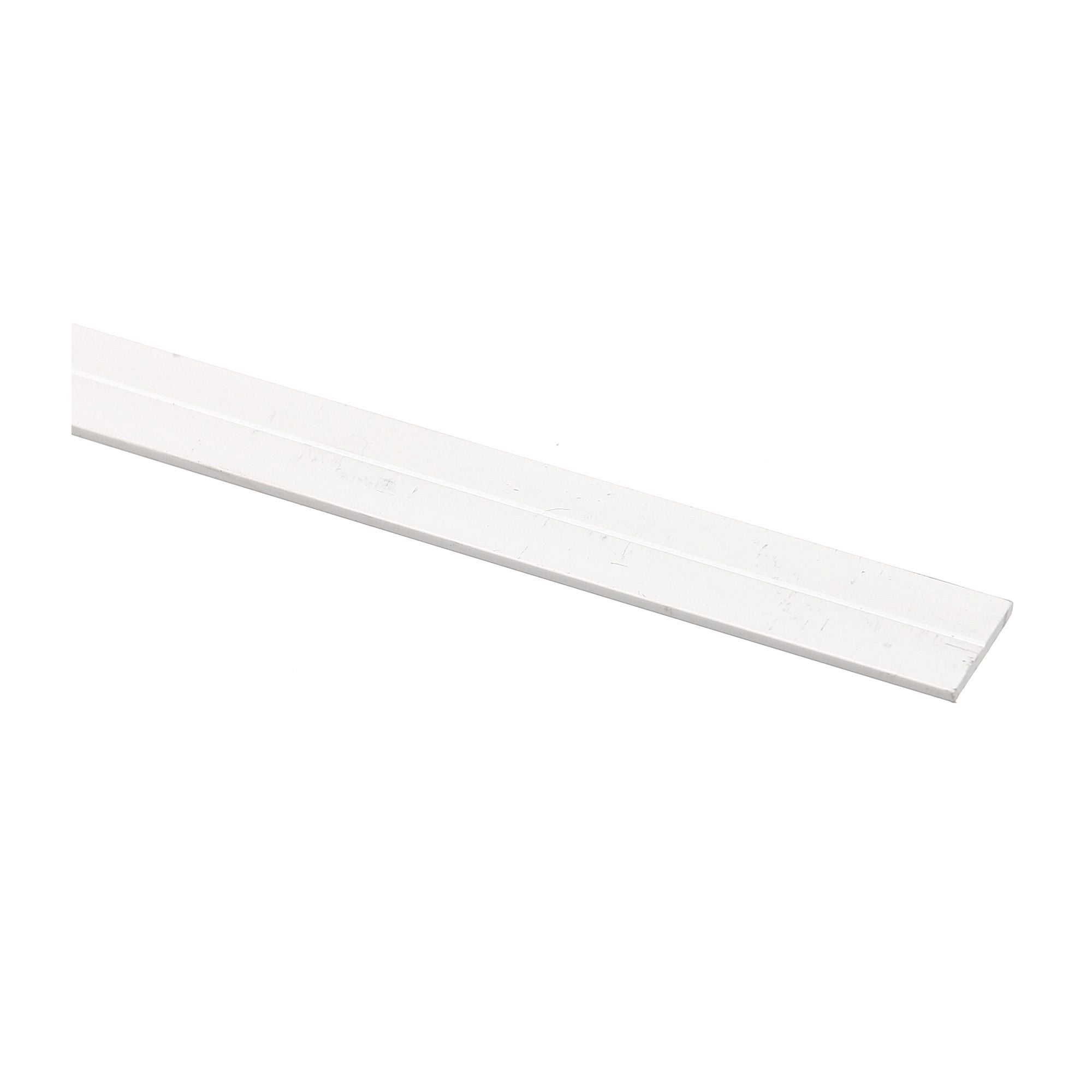 Bara plata PVC alb 15.5 x 2 x 1 mm, 1 m
