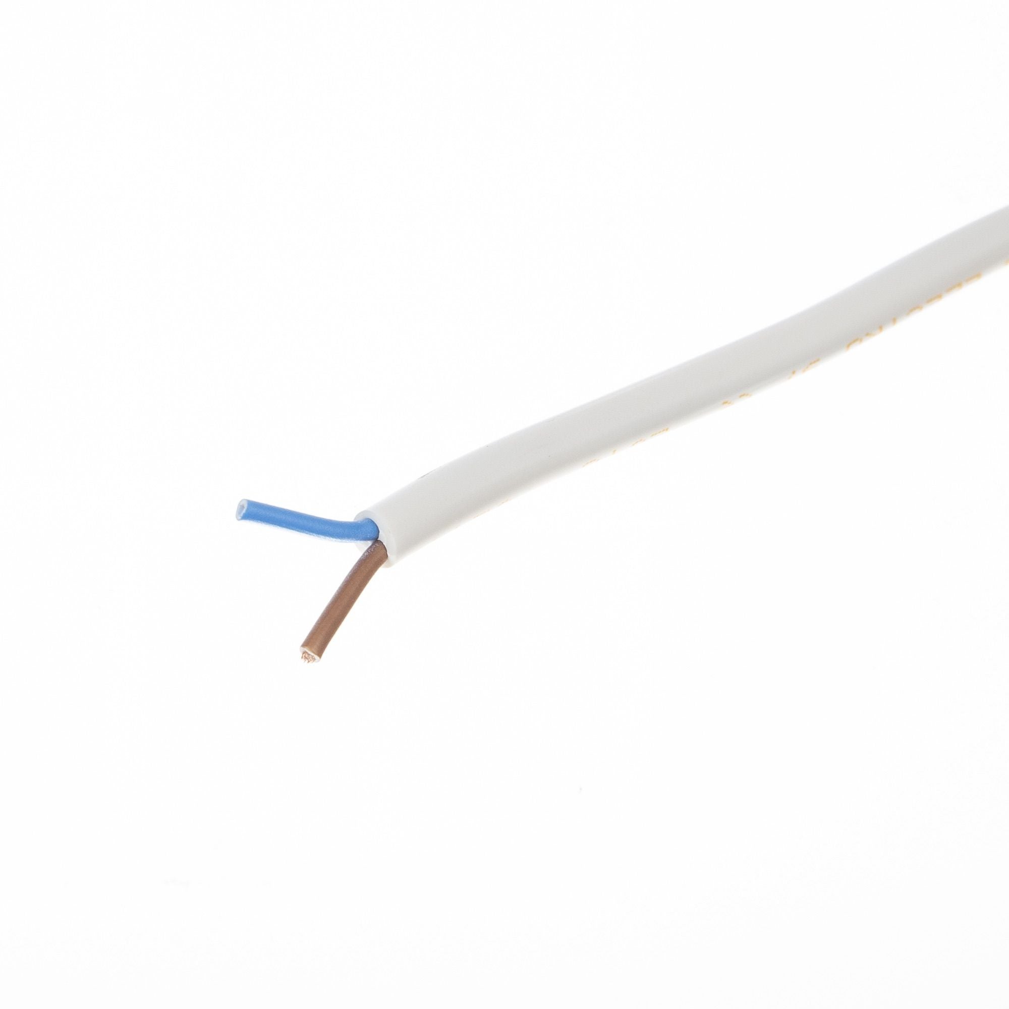 Cablu electric MYYM, H05VV-F, 2 x 1 mm², 25 m, alb