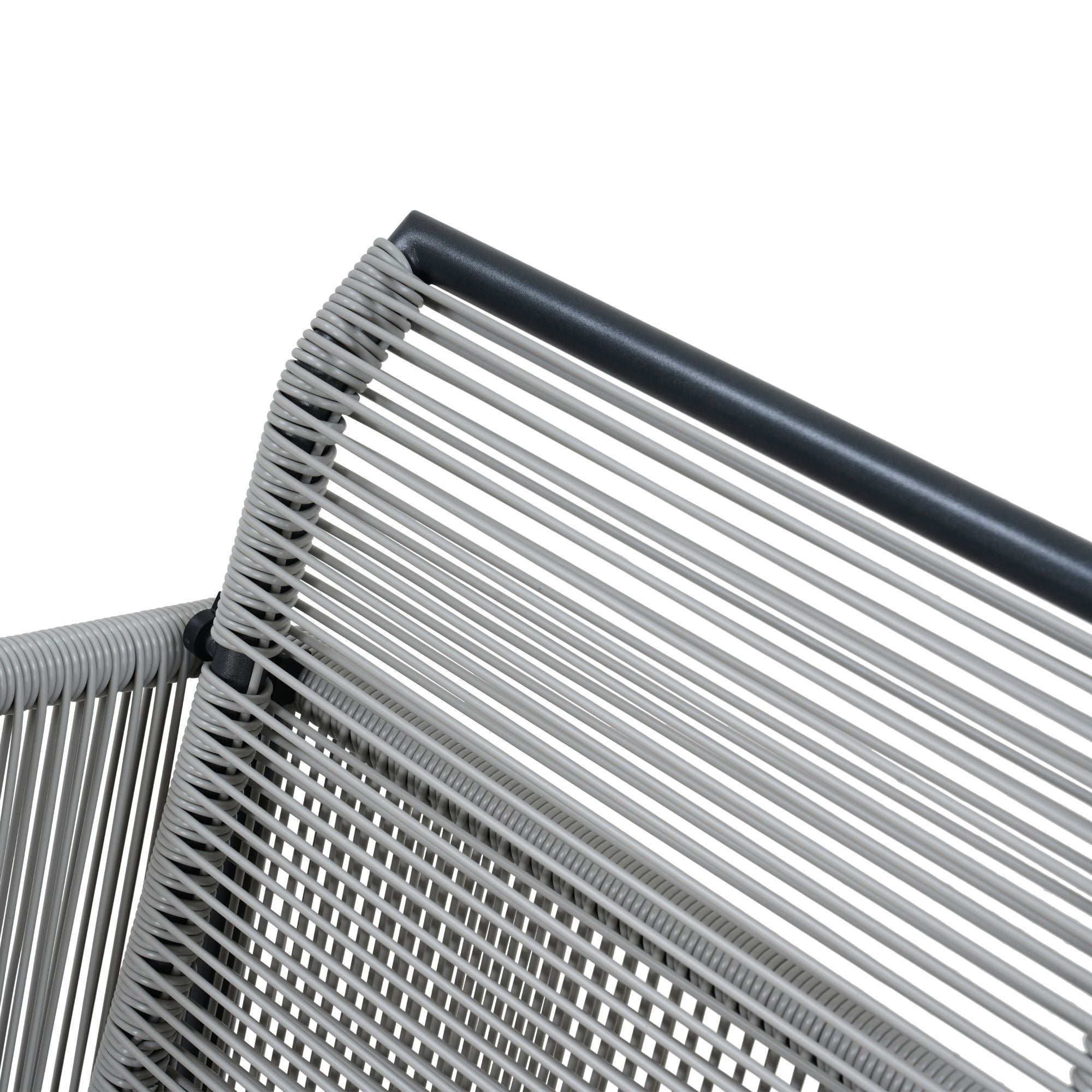 Set mobilier gradina Naterial Compass, pentru 4 persoane, otel/textil, gri