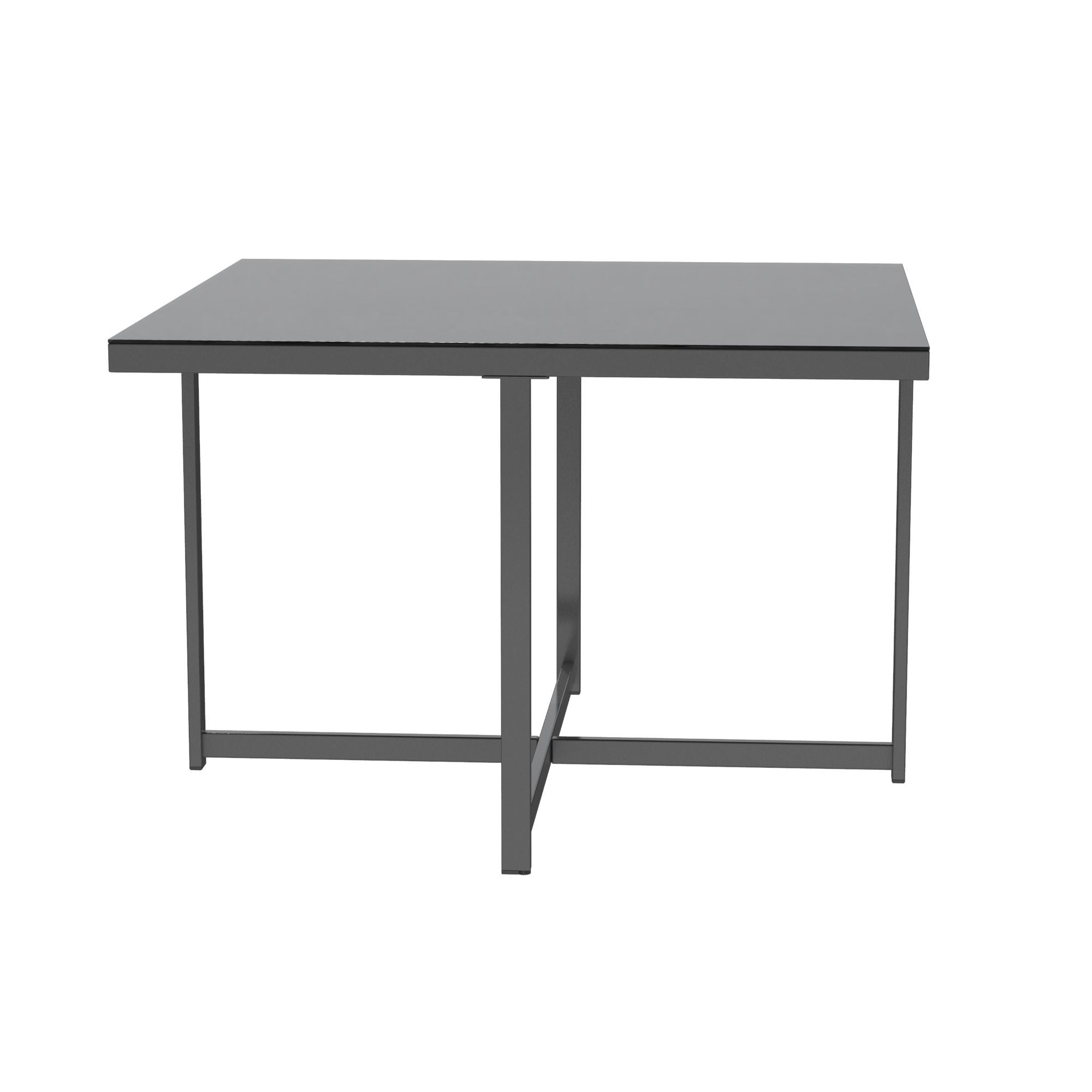 Set mobilier gradina Naterial Compass, pentru 4 persoane, otel/textil, gri