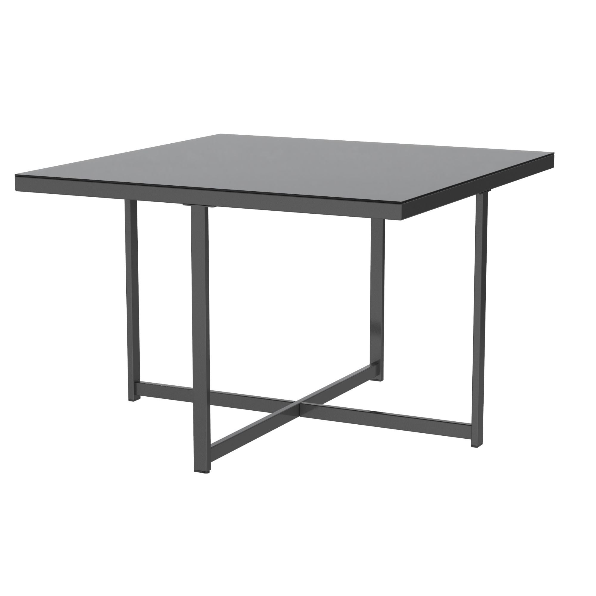 Set mobilier gradina Naterial Compass, pentru 4 persoane, otel/textil, gri