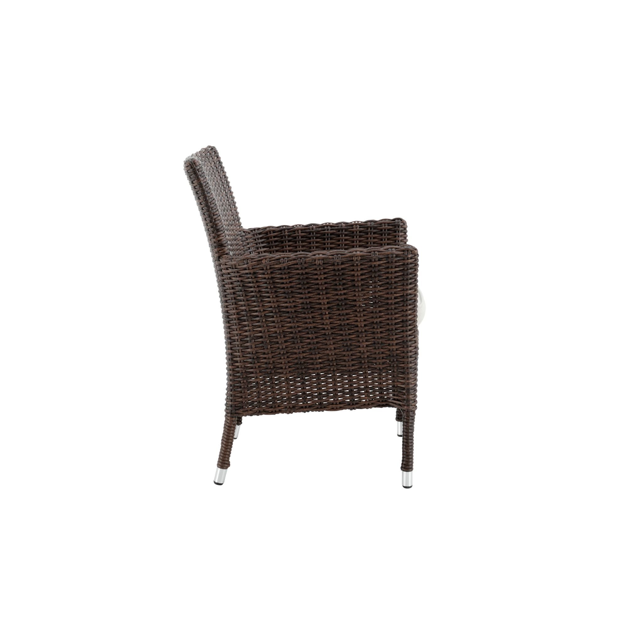 Fotoliu gradina Naterial Costa Rica, aluminiu/plastic, cu perna, maro