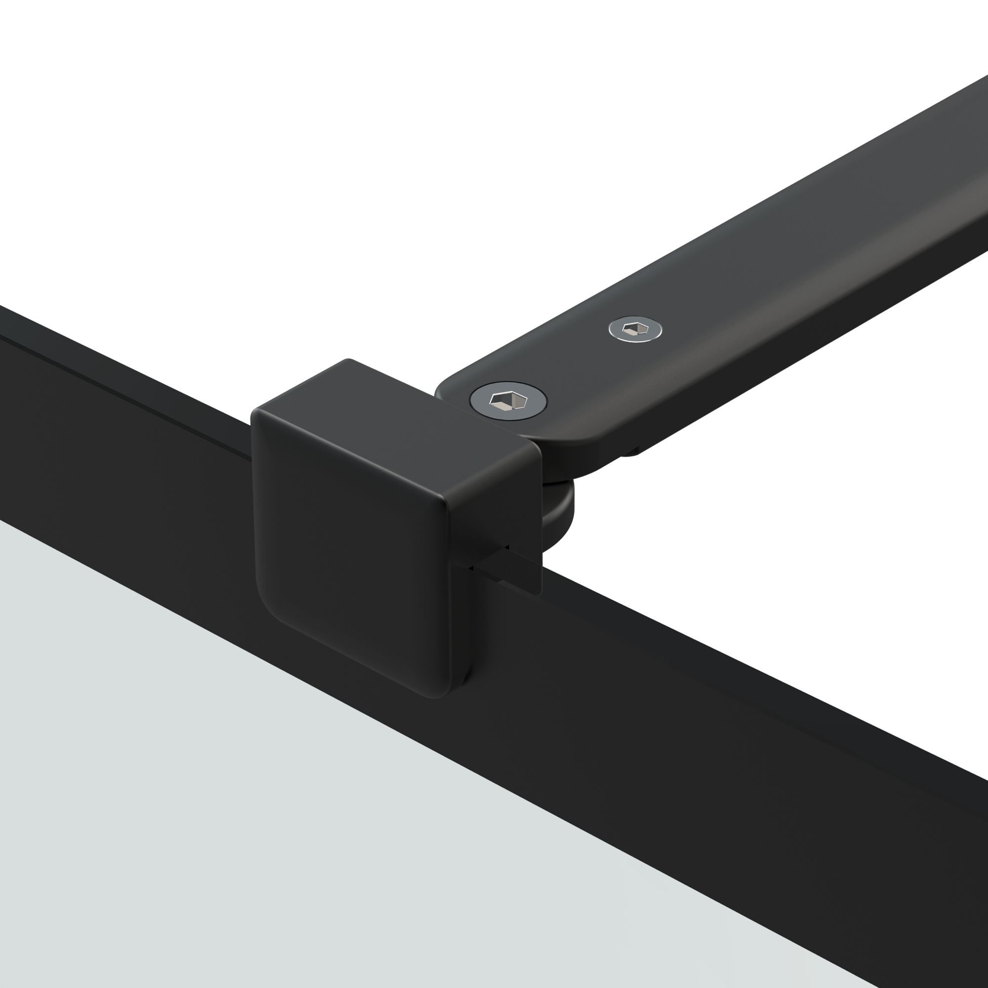 Perete dus walk-in Sensea Studio, 8 mm, 70 x 200 cm, profil negru