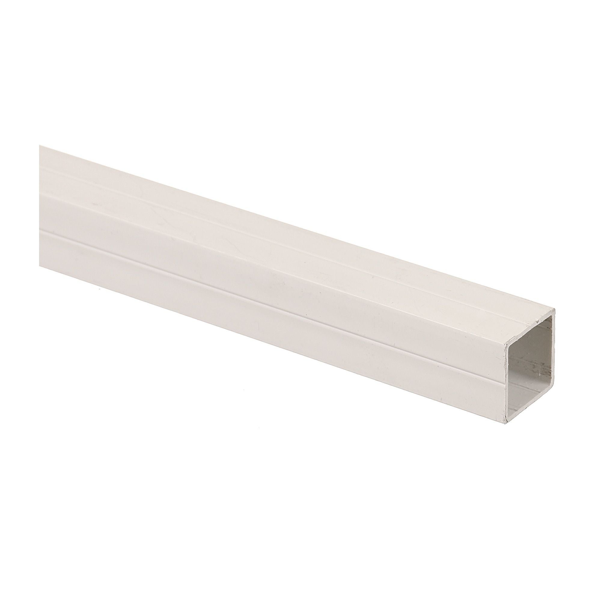 Teava patrata PVC alb 23.5 x 23.5 x 1 mm, 1 m