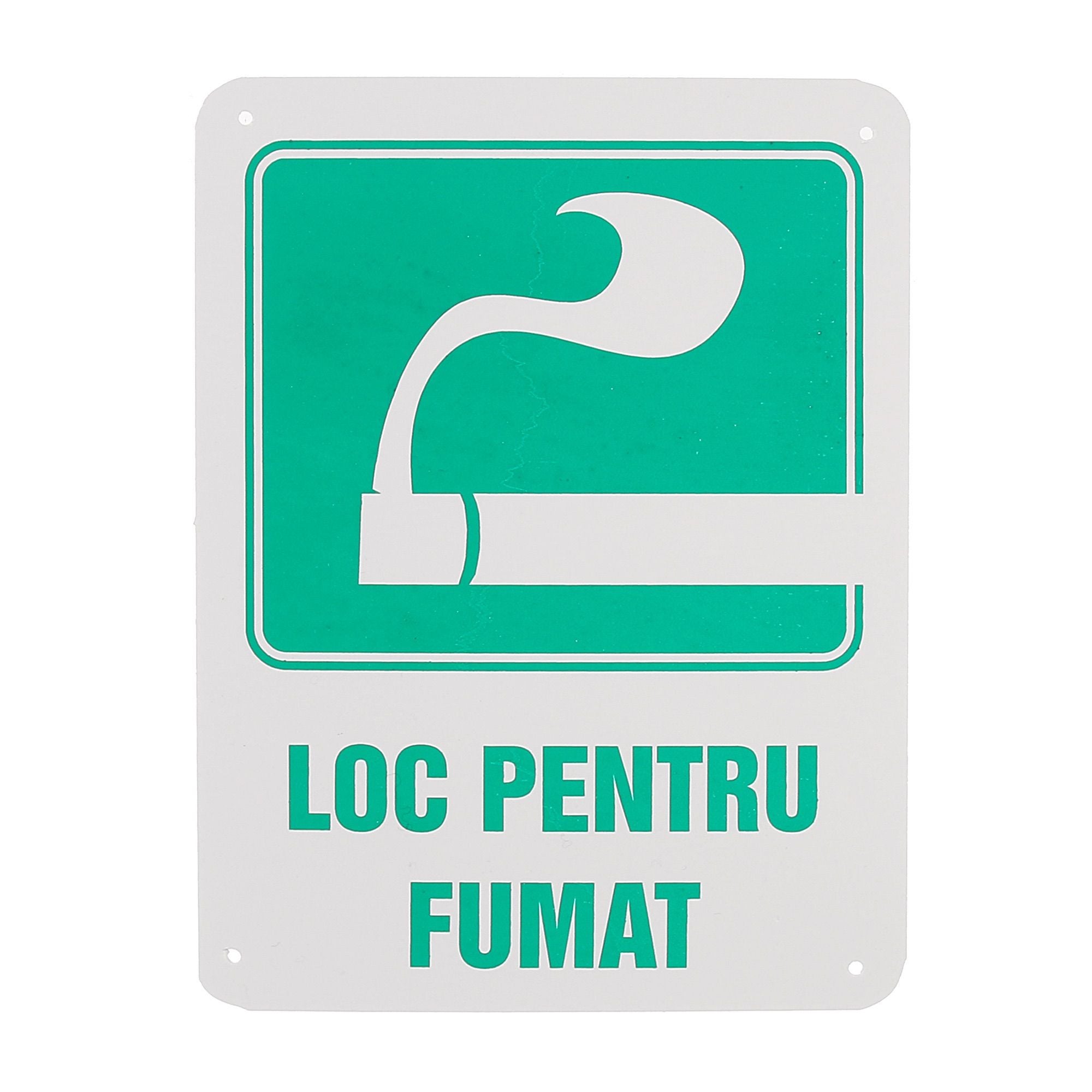 Placa "Loc pentru fumat" plastic 150 x 200 mm