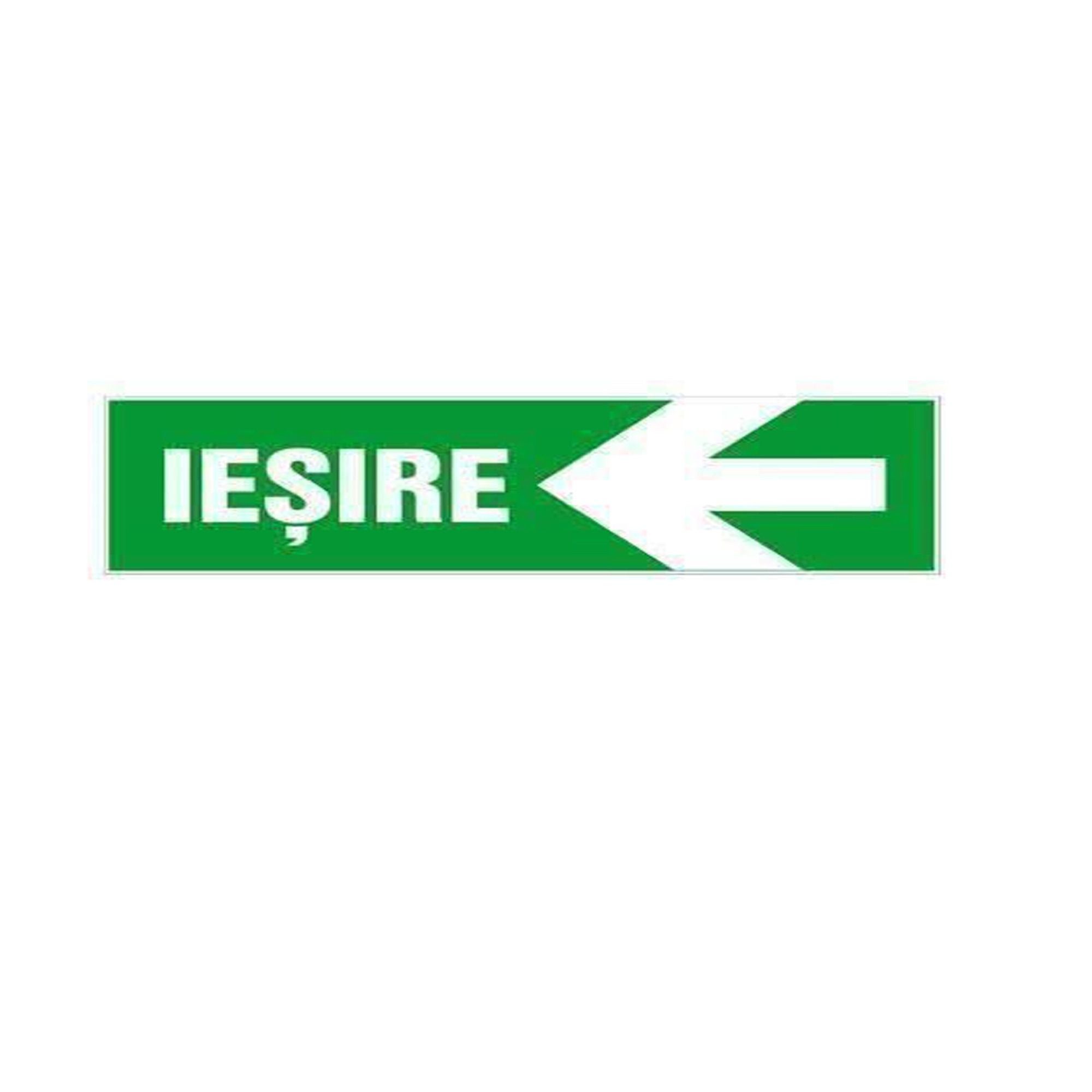 Indicator plastic "Iesire" sageata stanga 100 x 300 mm