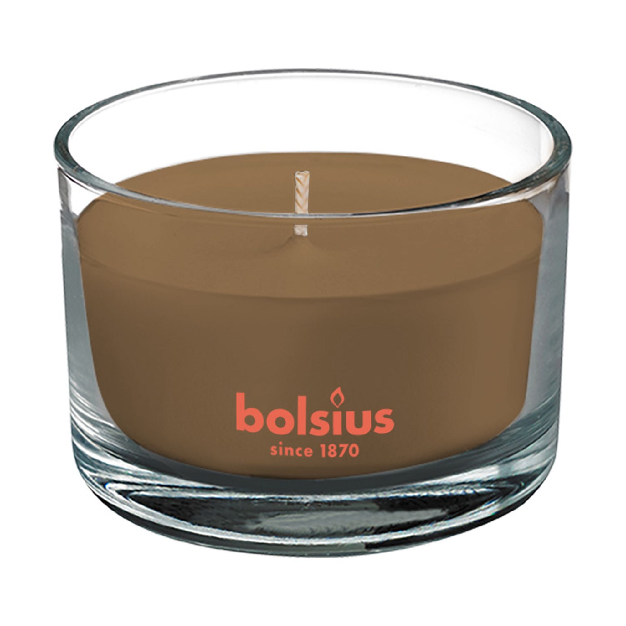 Lumanare parfumata, in pahar mic, aroma mar/scortisoara, timp ardere 14 ore