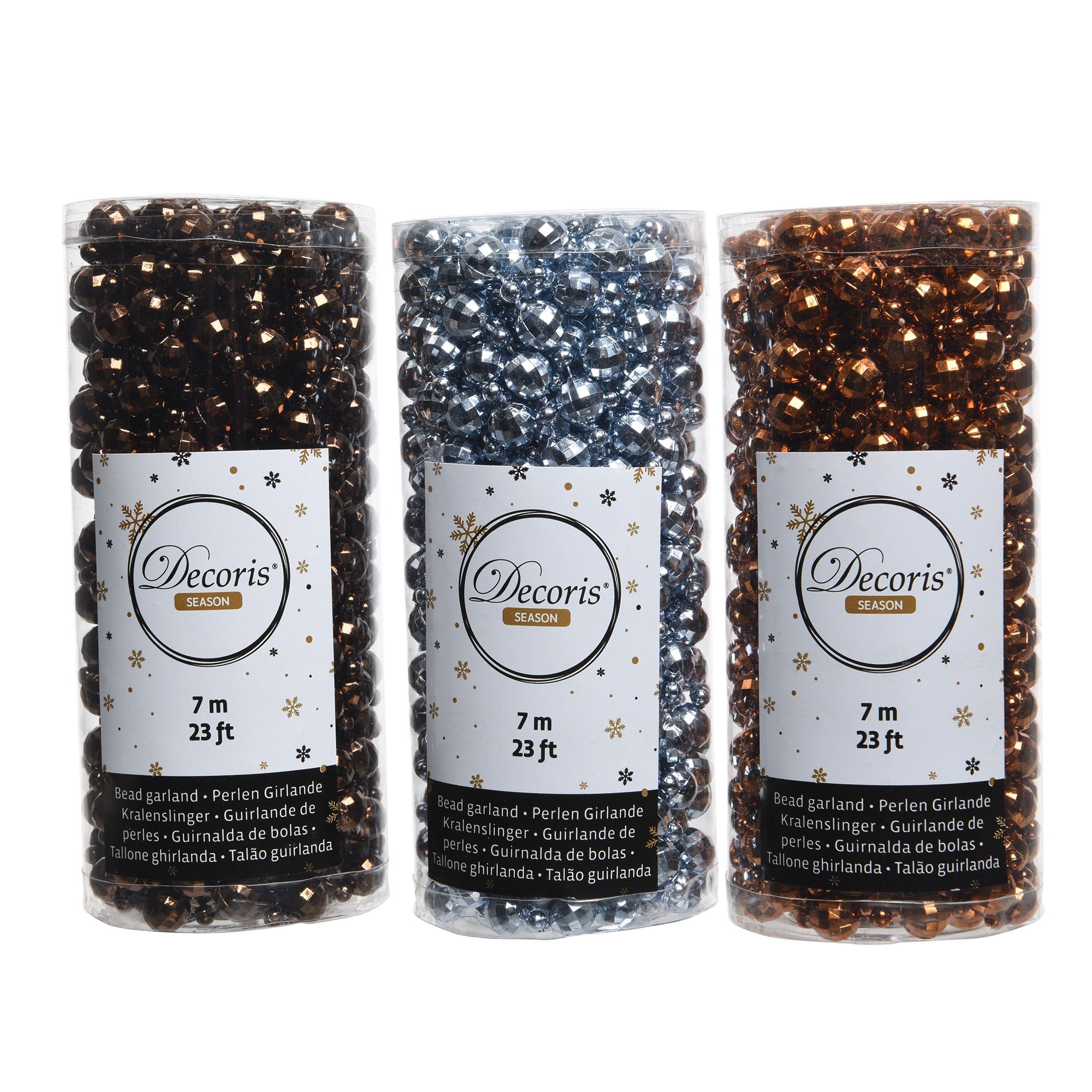 Ghirlanda margele maro/argintiu 7 m