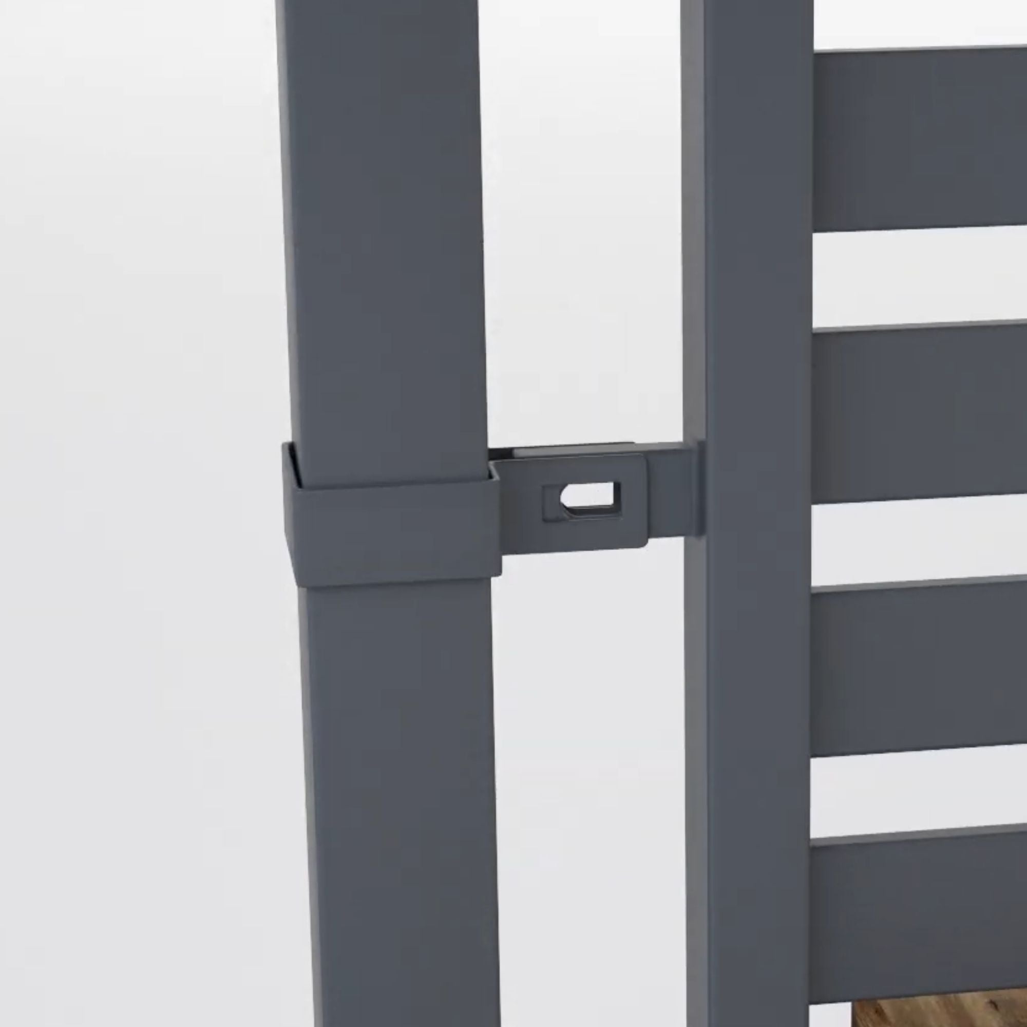 Clema capat, metal, 5 x 5 cm, negru