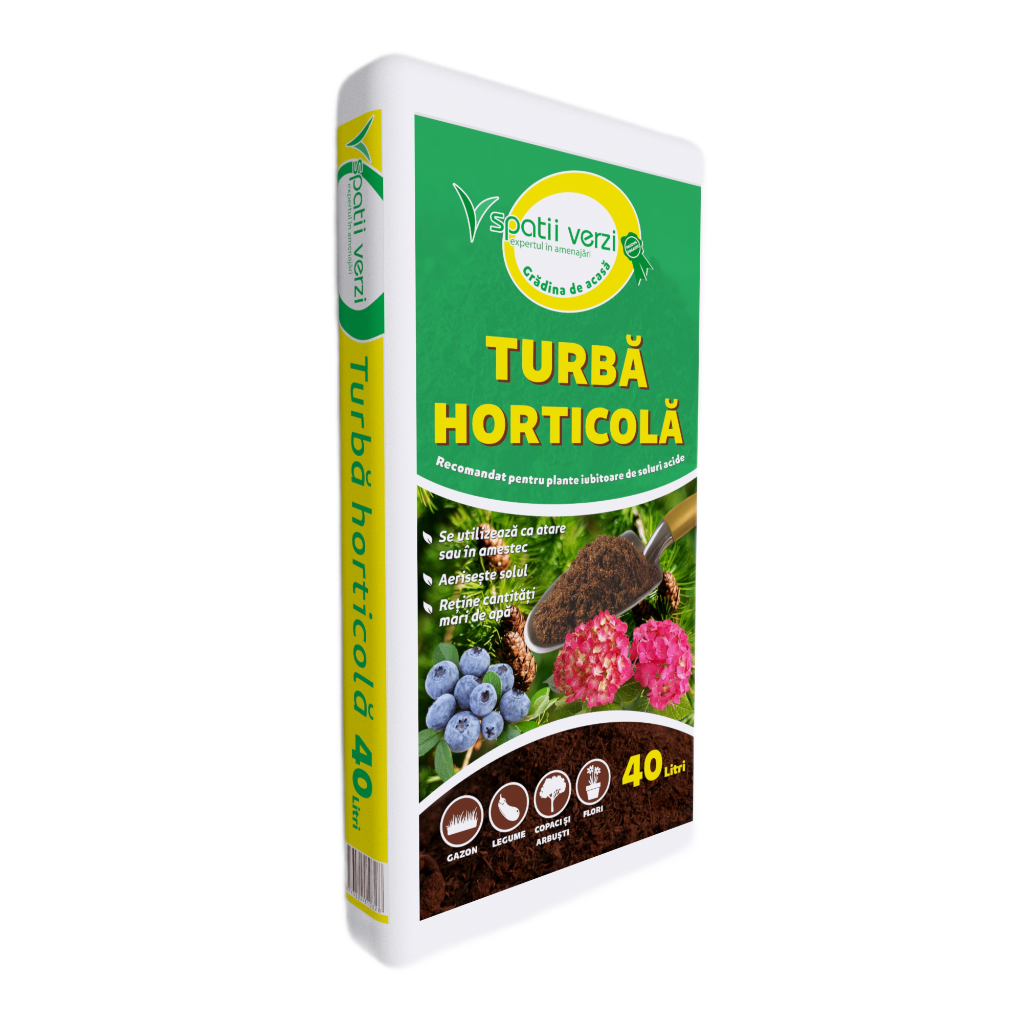 Turba horticola Spatii Verzi, acida, 40 L