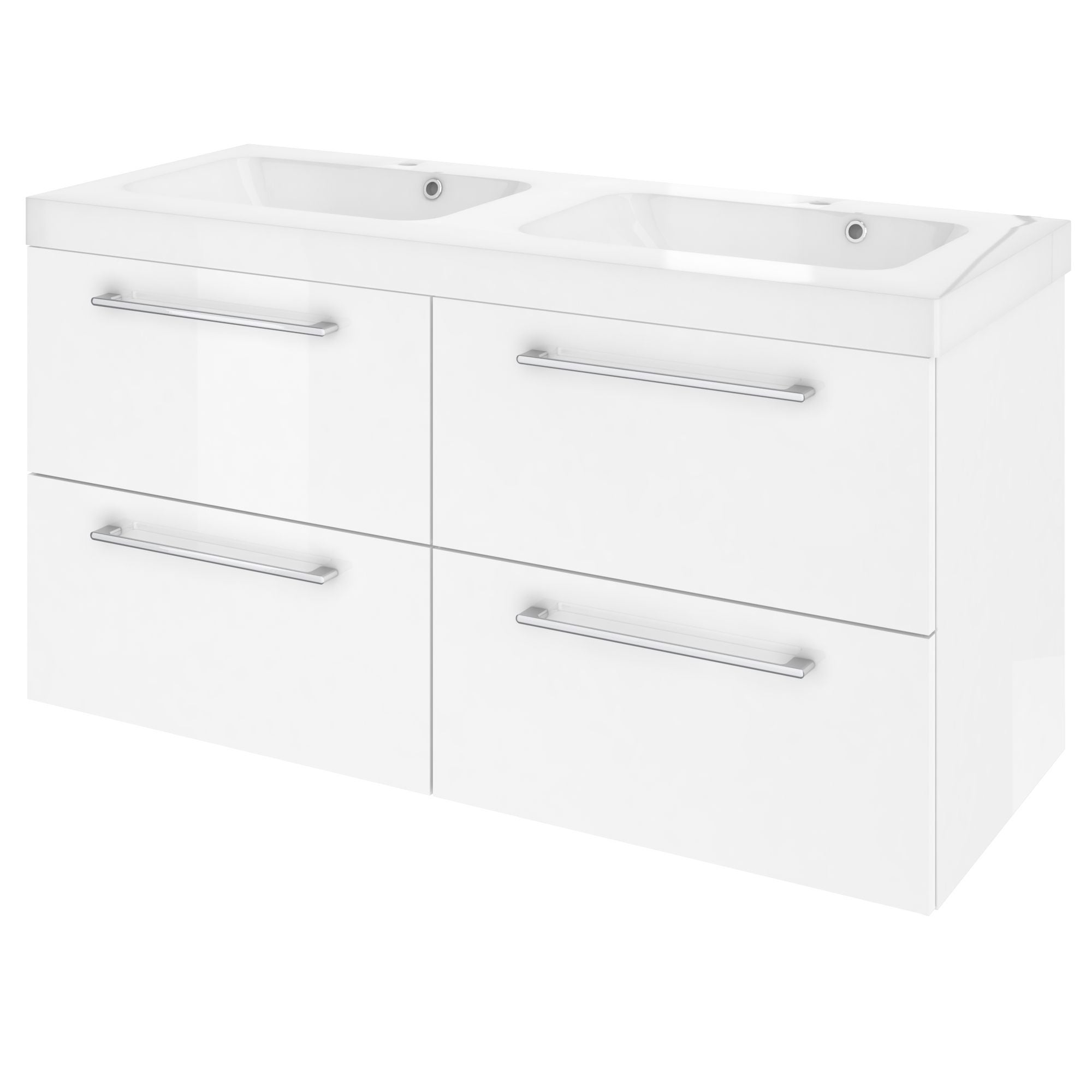 Lavoar incastrat Sensea Remix, latime 121 cm, alb