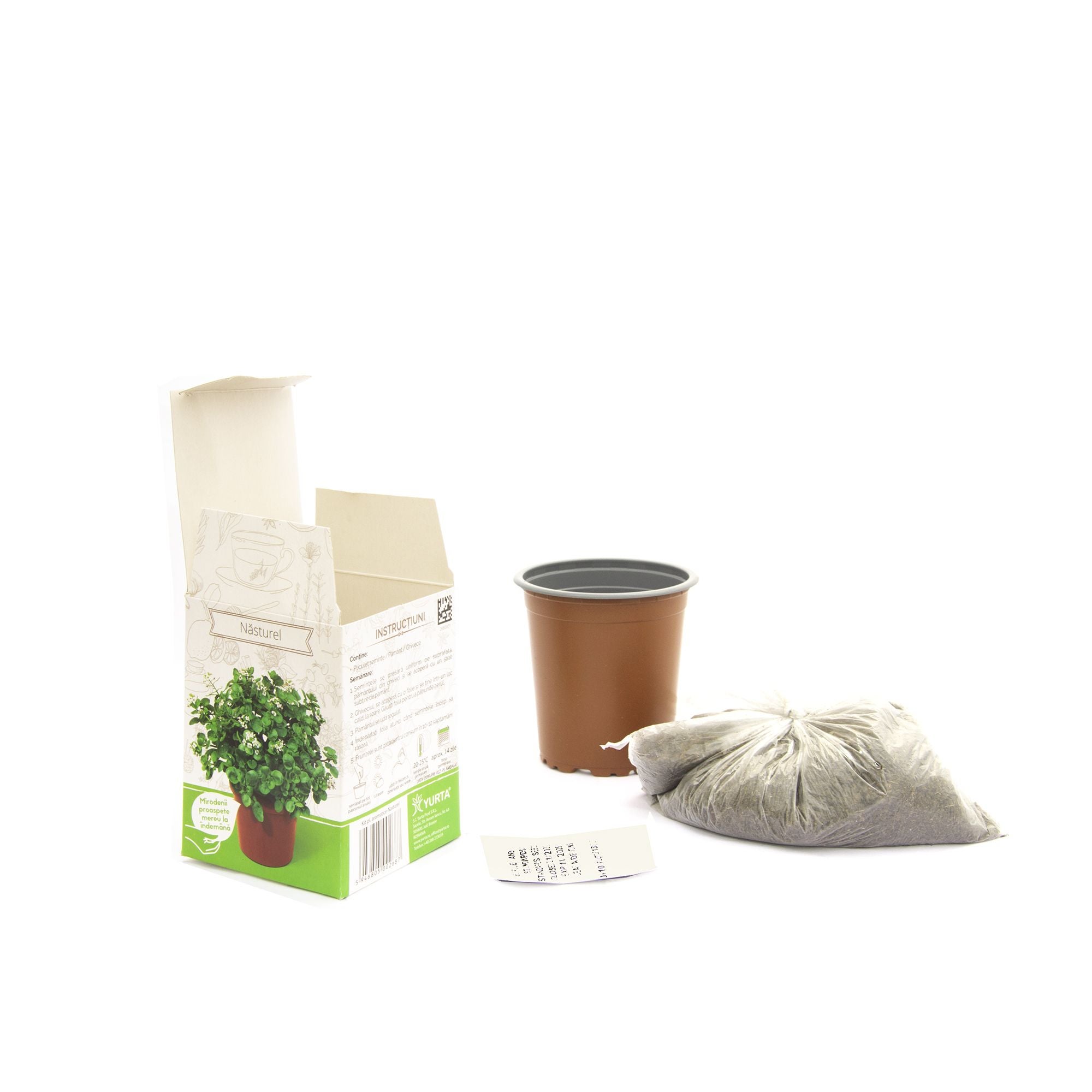 Set de cultivare in ghiveci, soi de nasturel, Nasturtium officinale