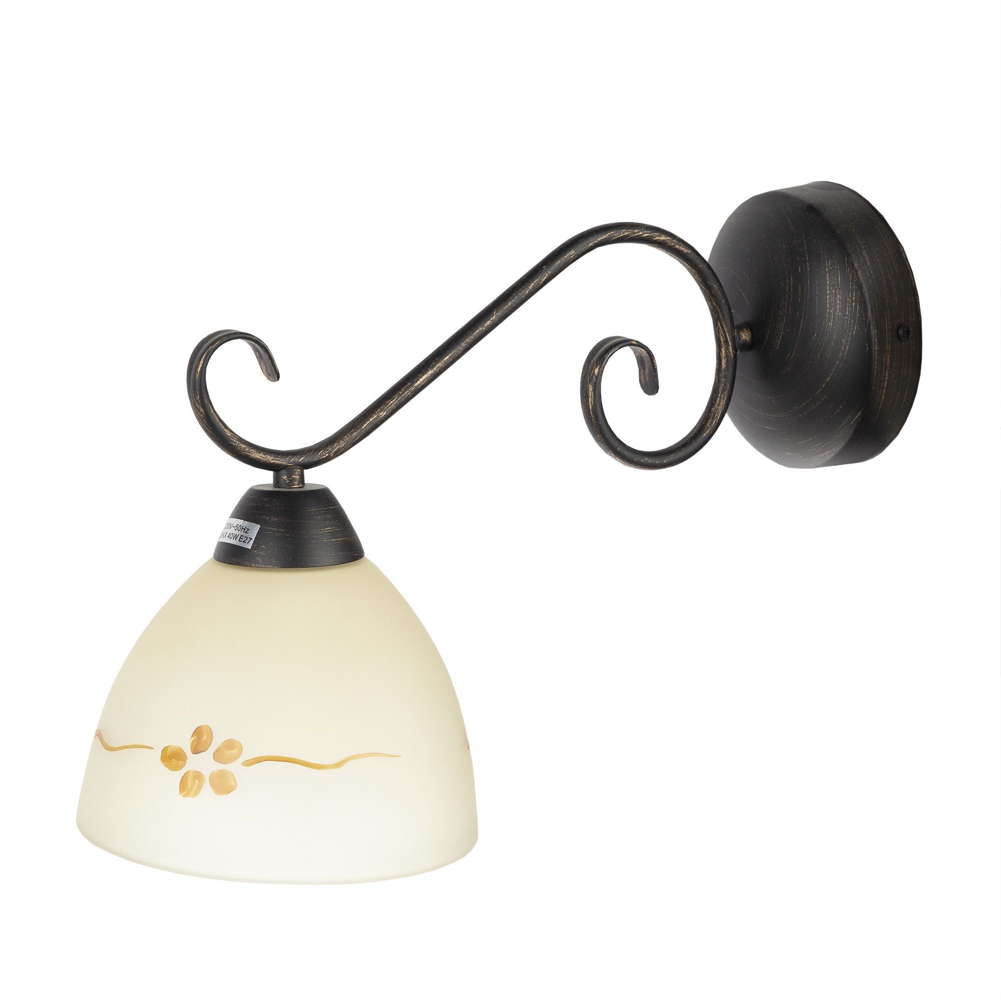 Aplica 1 x E27 cu abajur crem "Linus"