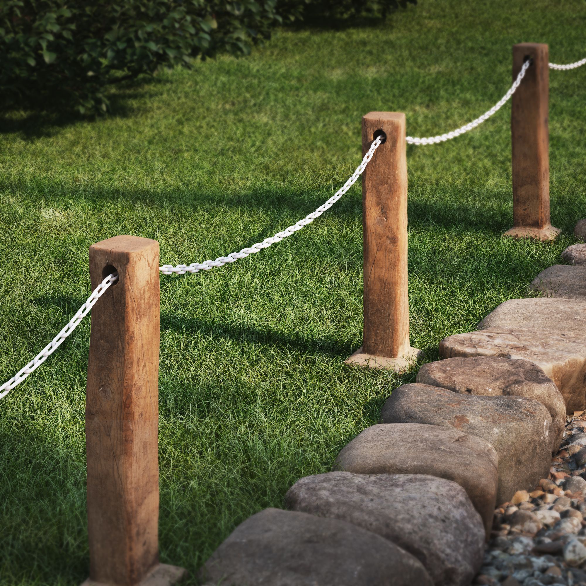 Lant plastic semnalizare alb Standers, Ø 6 mm, 5 m, rezistenta max 10 kg