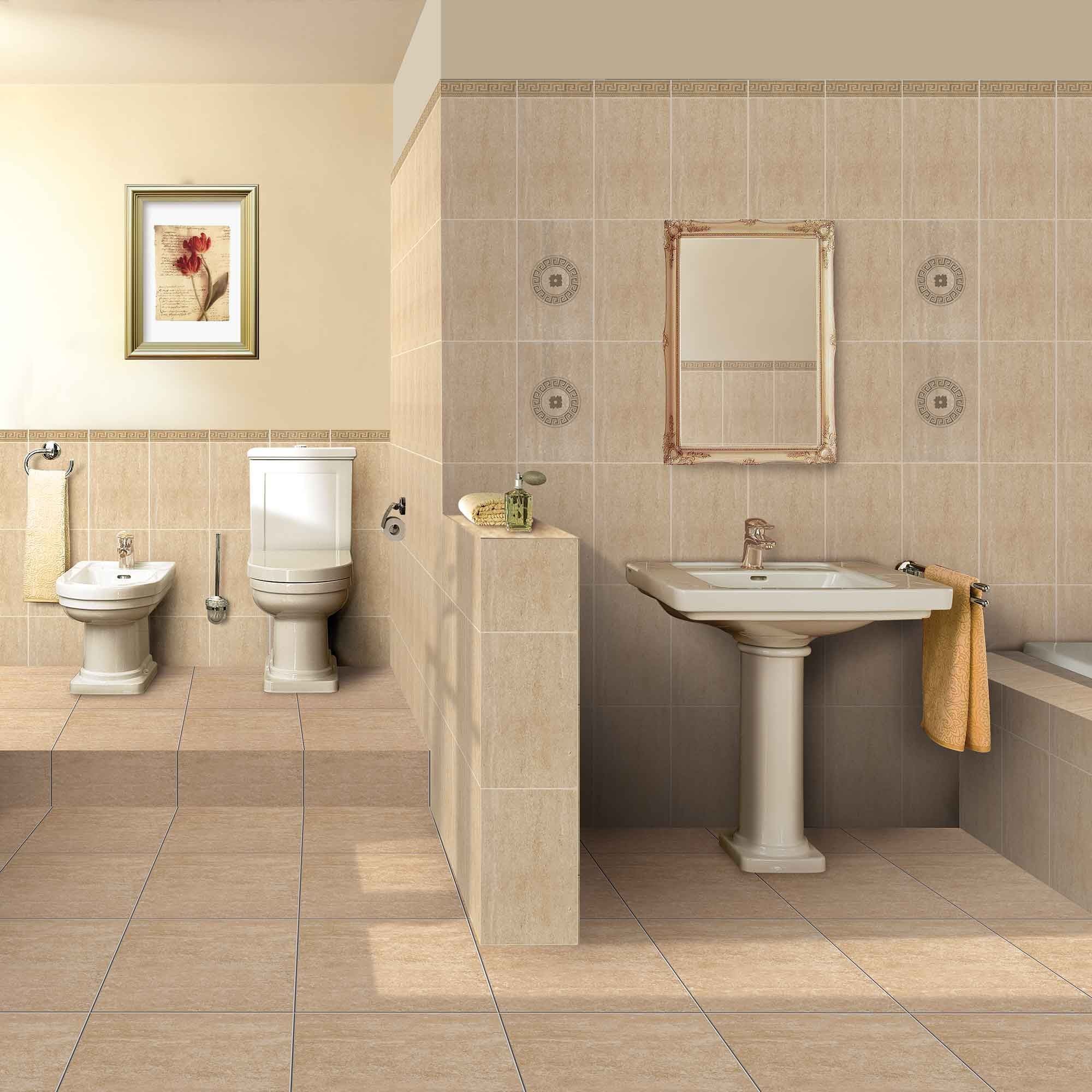 Brau faianta 25 x 6 cm, Cesarom Travertine, bej