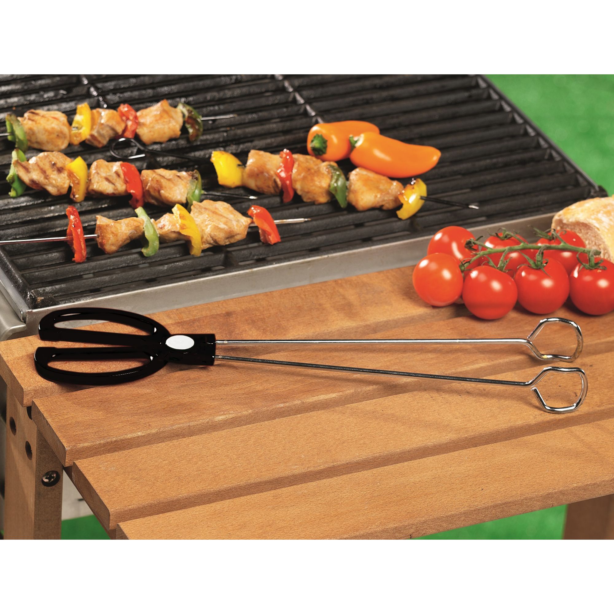 Cleste gratar, plastic/inox, 35 cm, cromat