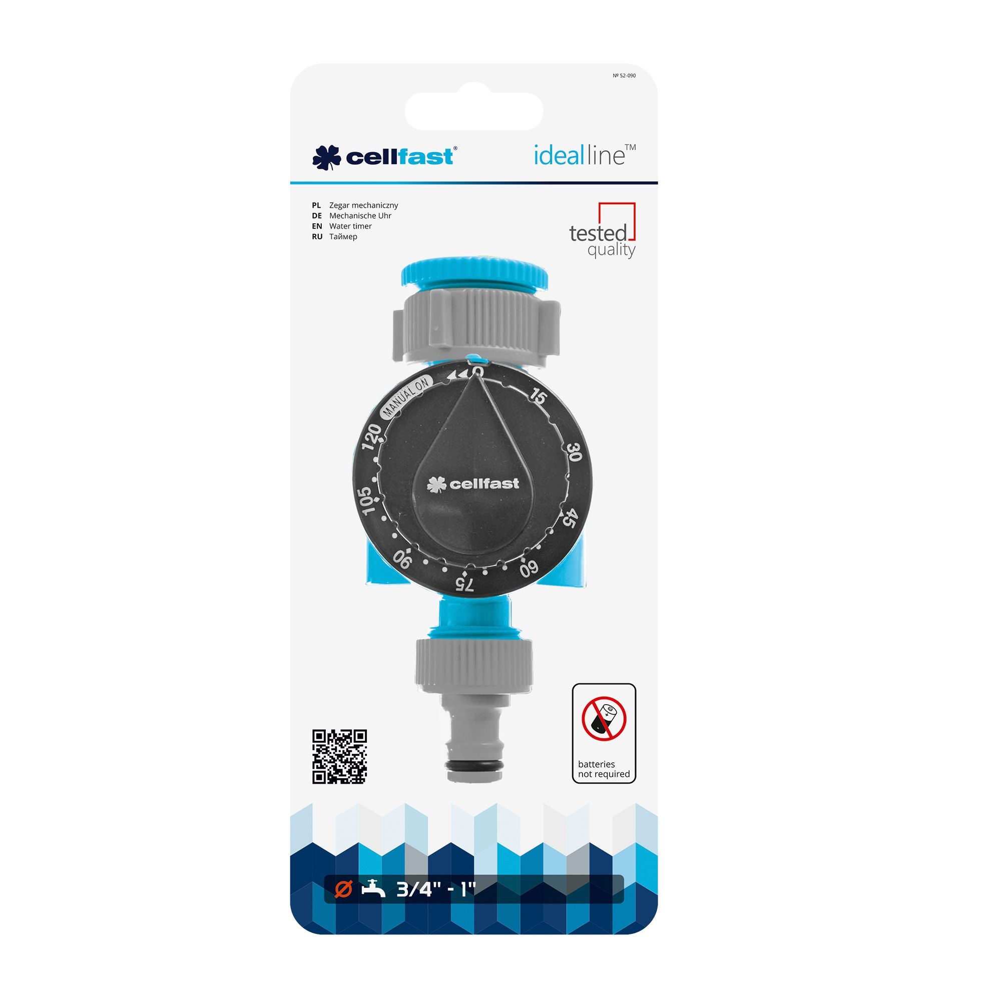 Programator irigatii Ideal CellFast, 1 zona, 3/4" - 1", maxim 2.5 bar ...