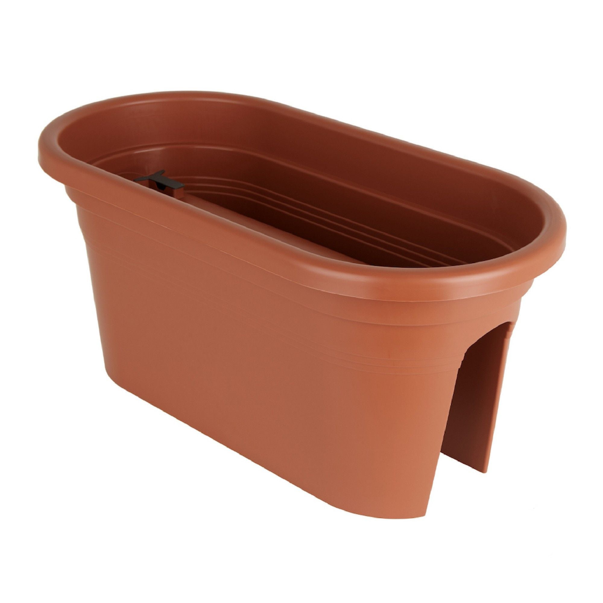 Ghiveci flori Venezia Balcony, pentru bara balcon, oval, plastic, L 60 ...
