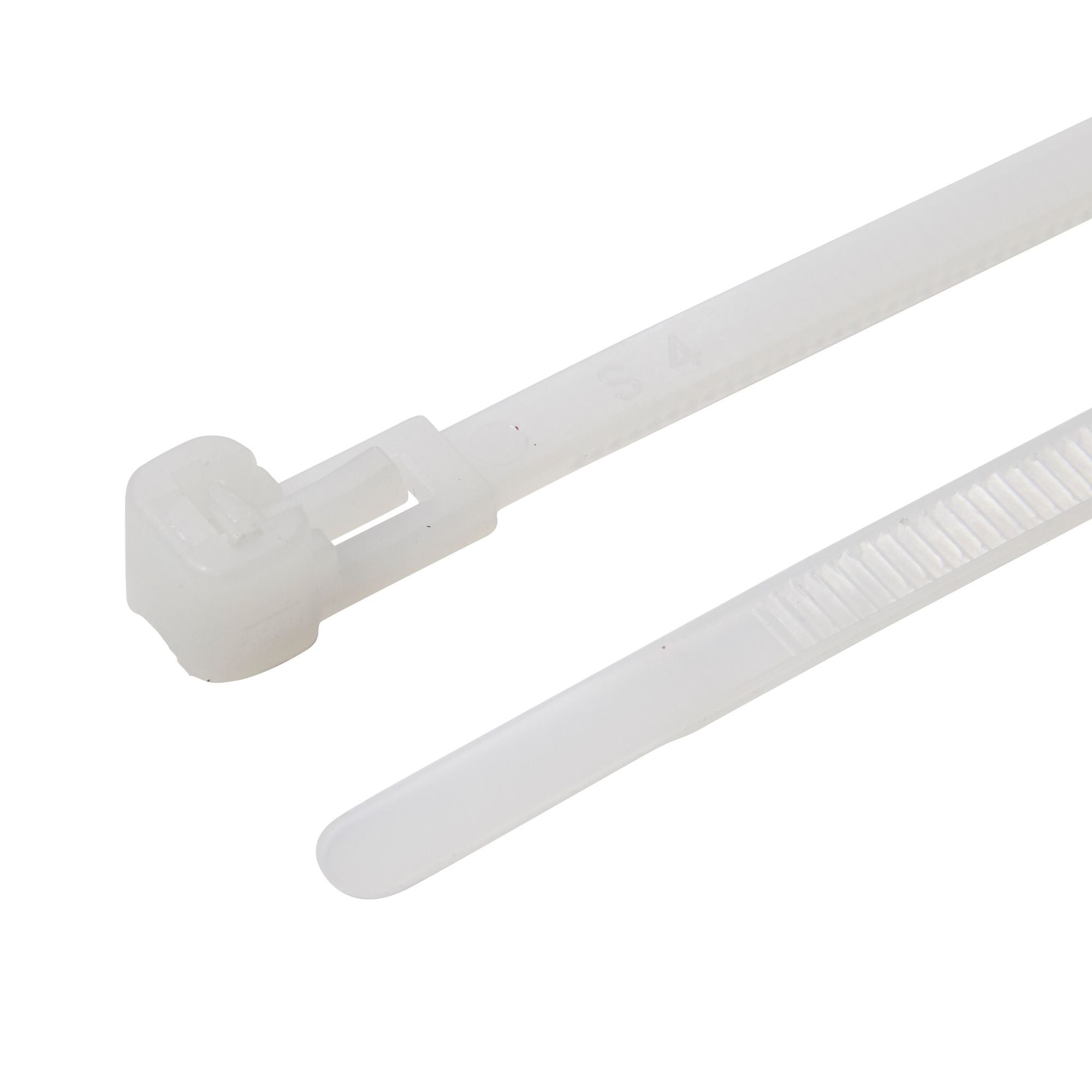 Colier reutilizabil 200 x 4.6 mm, alb, (set 25 buc)