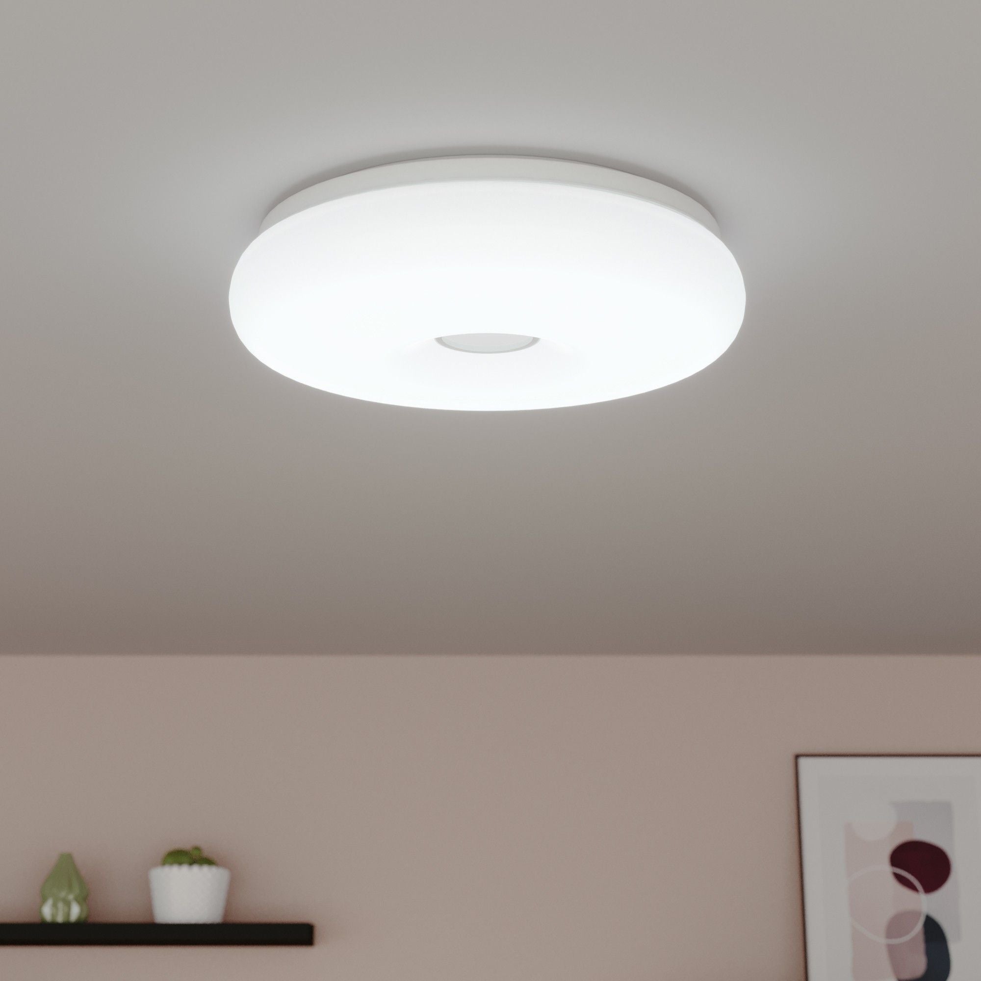 Plafoniera Inspire LED Donut, 2500 lm, dimabila, alb