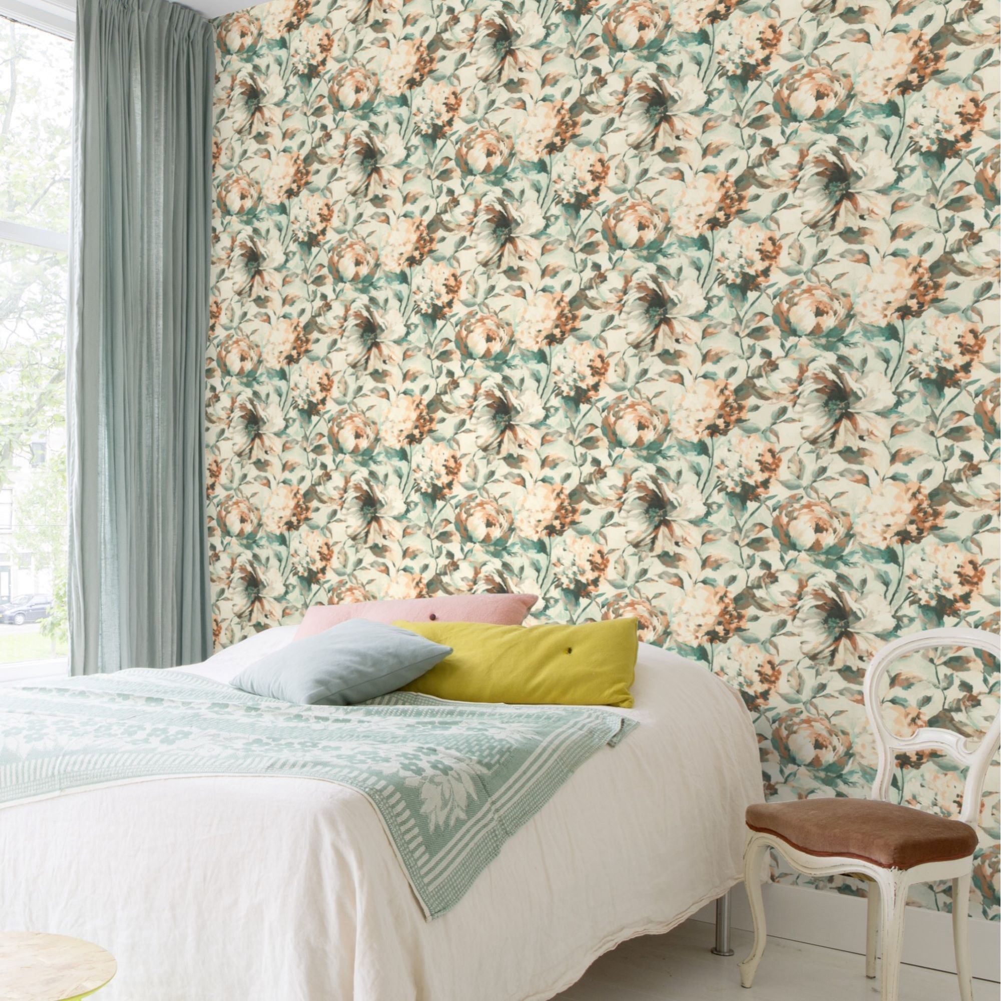 Tapet vinil Florentine, model floral, multicolor, rola 10 x 0.53 m