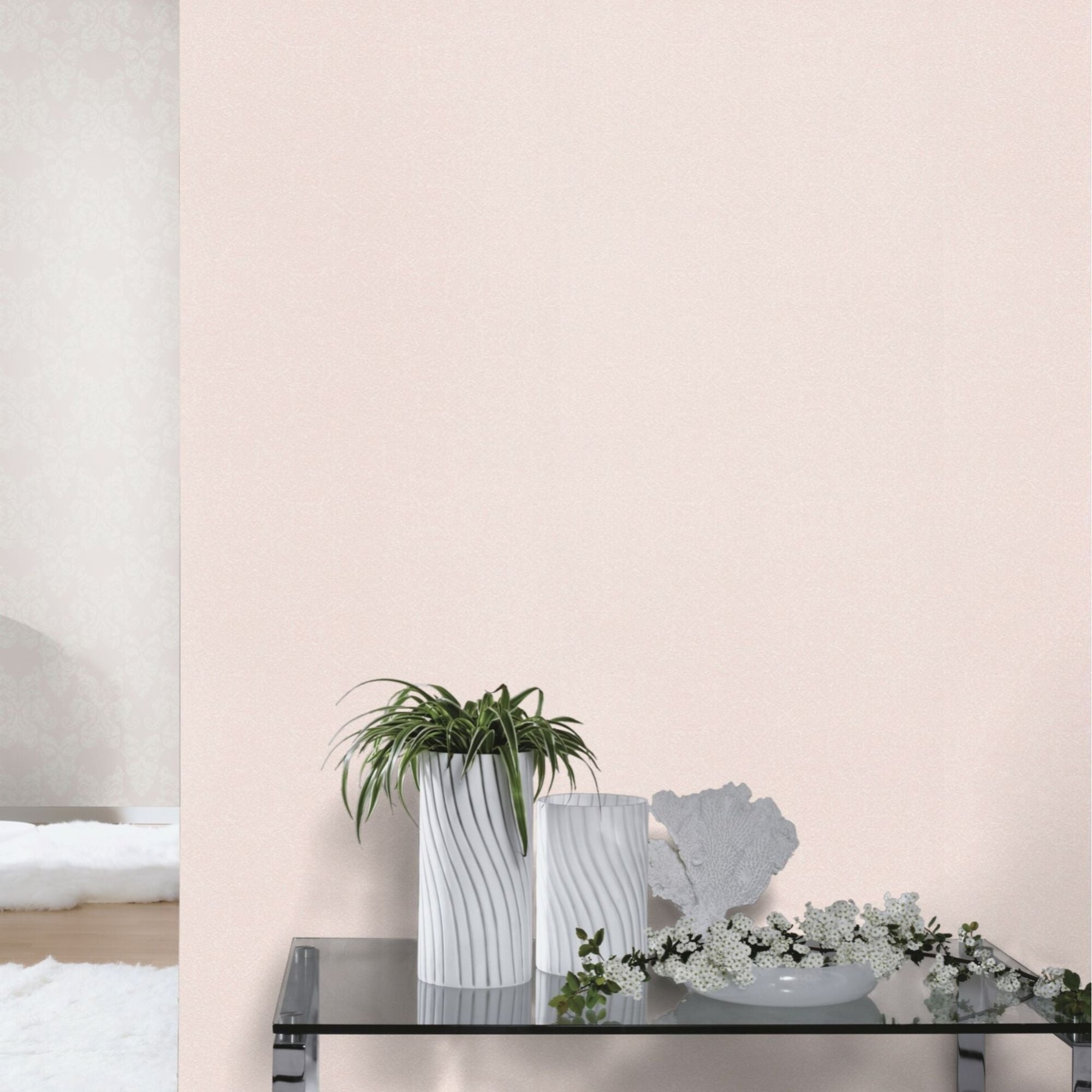 Tapet vinil Sparkling, model uni, roz, rola 10 x 0.53 m