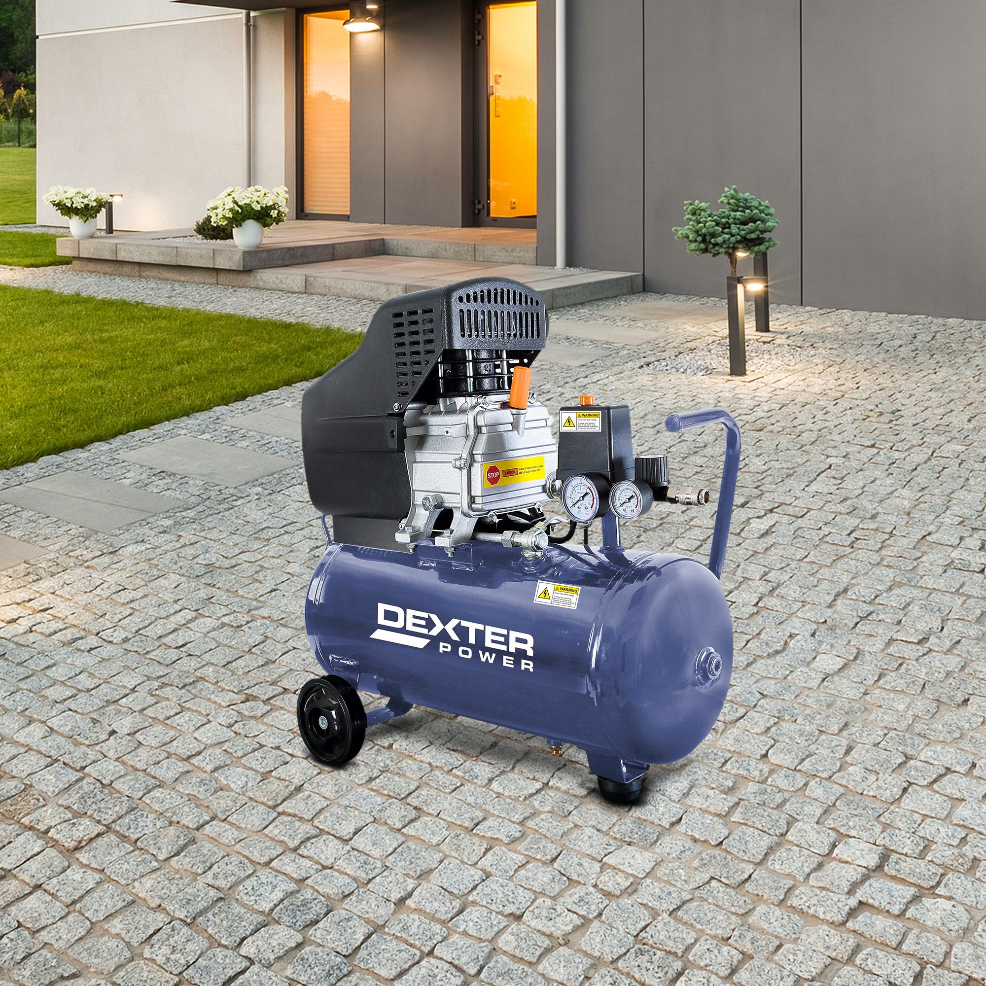Compresor Dexter Power, 1.5 kW, rezervor 24 L, max 8 bar