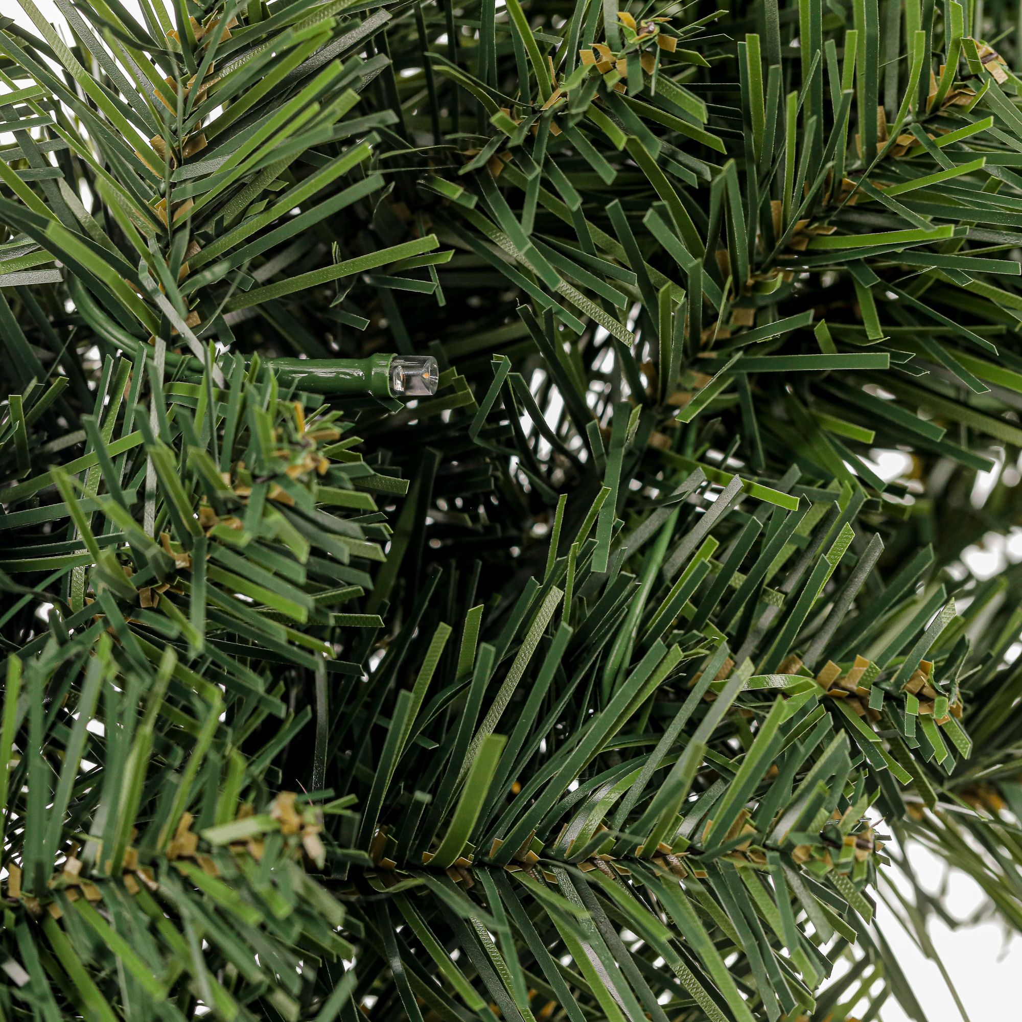 Coronita de Craciun, din brad artificial, cu LED, PVC, Ø 50 cm, verde