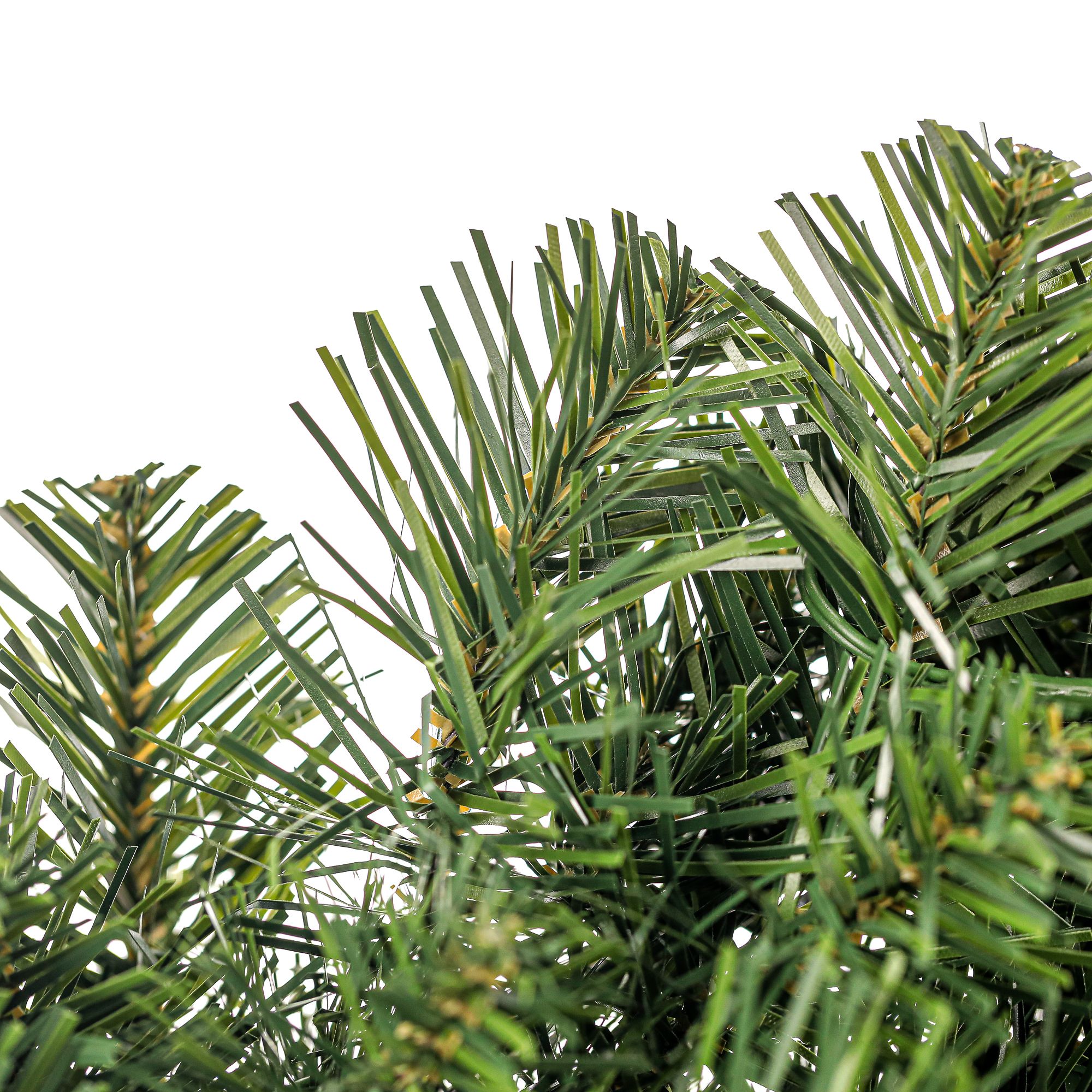 Coronita de Craciun, din brad artificial, cu LED, PVC, Ø 50 cm, verde