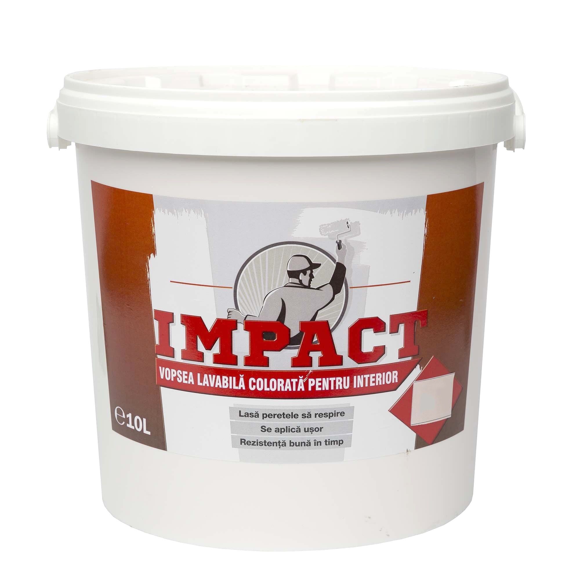 Vopsea lavabila colorata de interior 10 l, Impact Mar