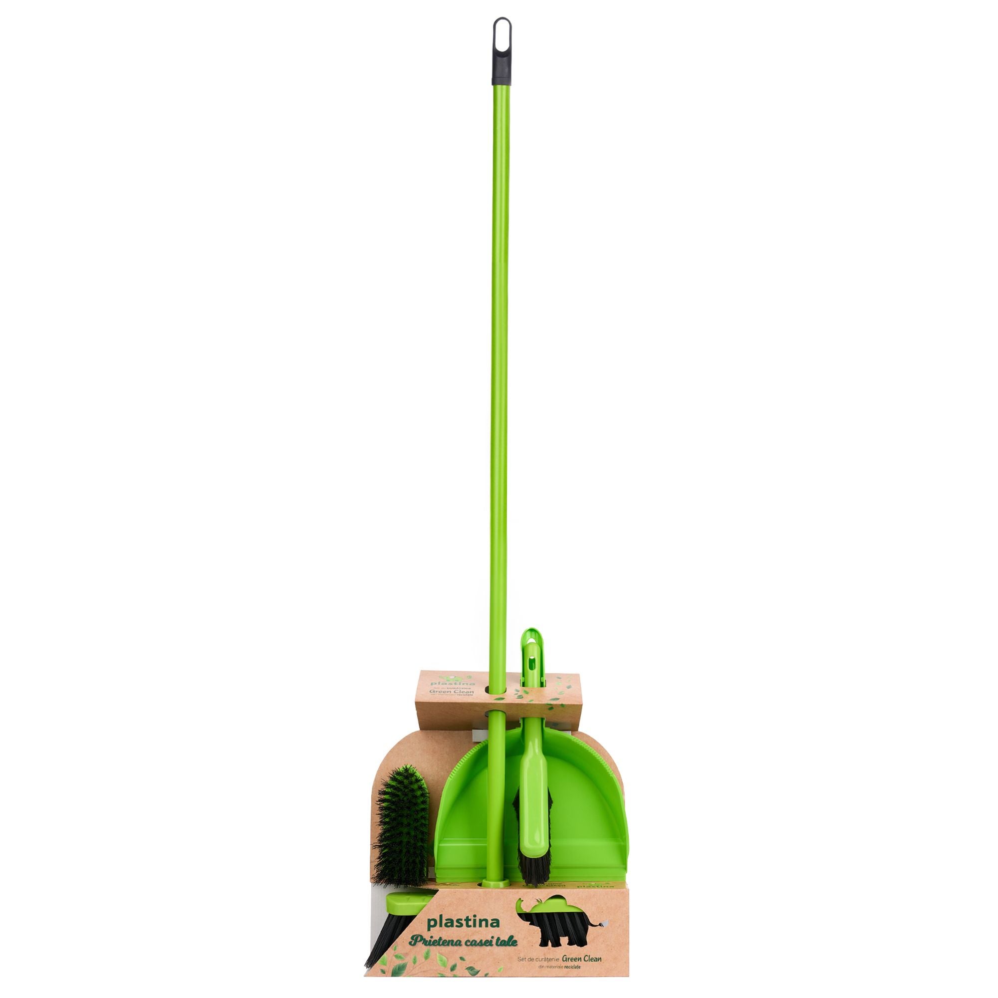 Set de curatenie Green Clean, din materiale reciclate, Plastina