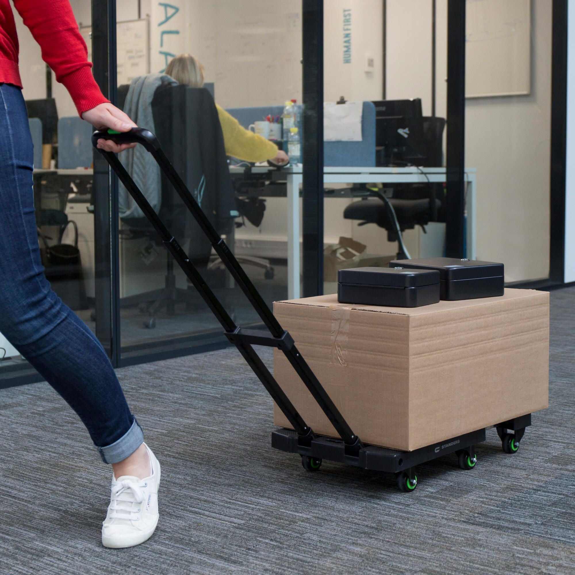 Platforma cu roti Standers, pliabila, otel, 35 x 48 cm, sarcina max 70 kg