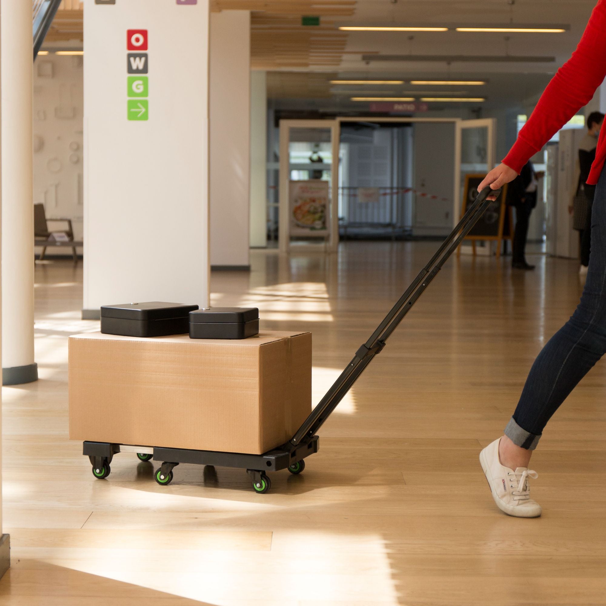 Platforma cu roti Standers, pliabila, otel, 35 x 48 cm, sarcina max 70 kg