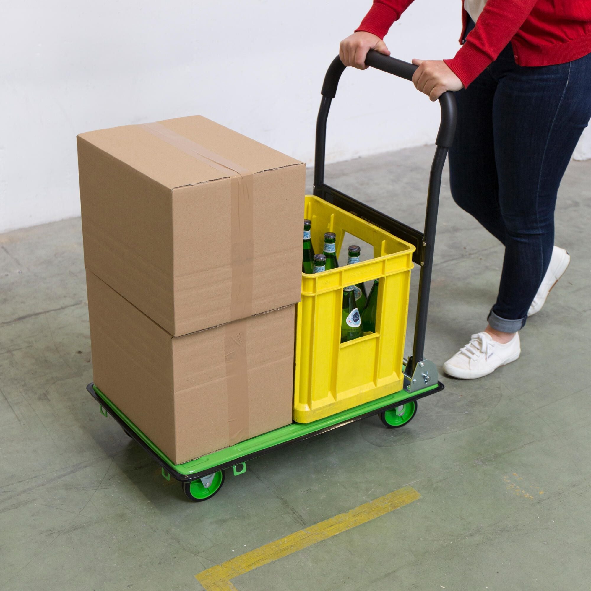 Platforma cu roti Standers, pliabila, otel, 22 x 47 x 87 cm, sarcina ...