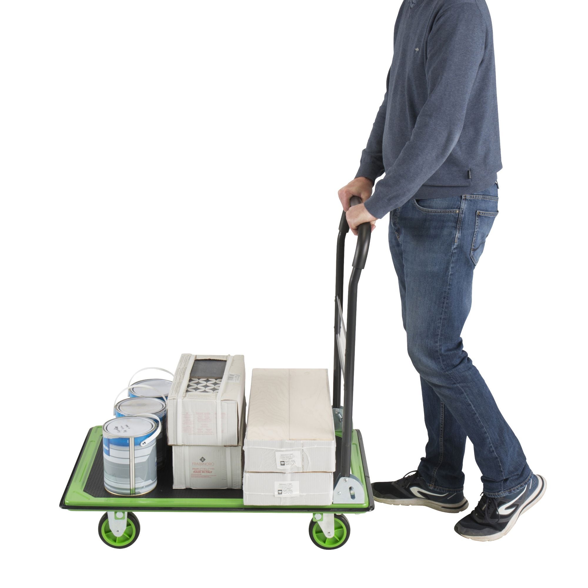 Platforma cu roti Standers, pliabila, otel, 28 x 61 x 91 cm, sarcina ...