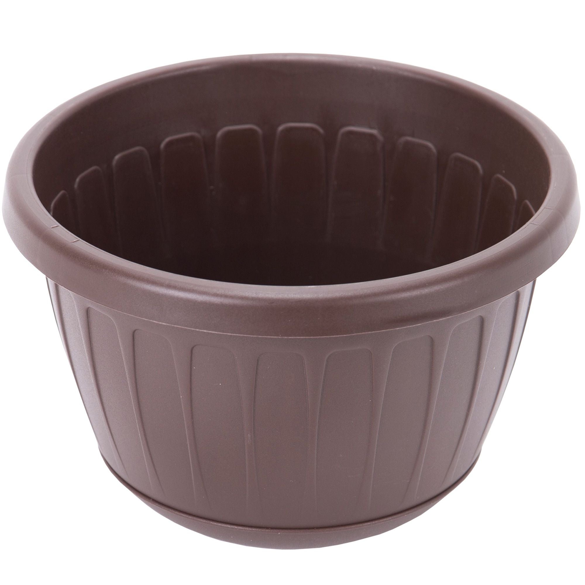 Ghiveci flori Stella, suspendat, plastic, Ø 26 cm, maro