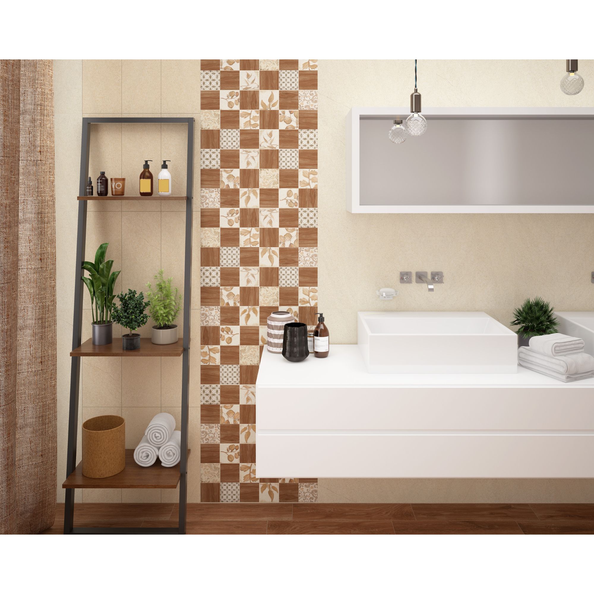 Mozaic ceramic 30 x 30 cm, Frame, bej