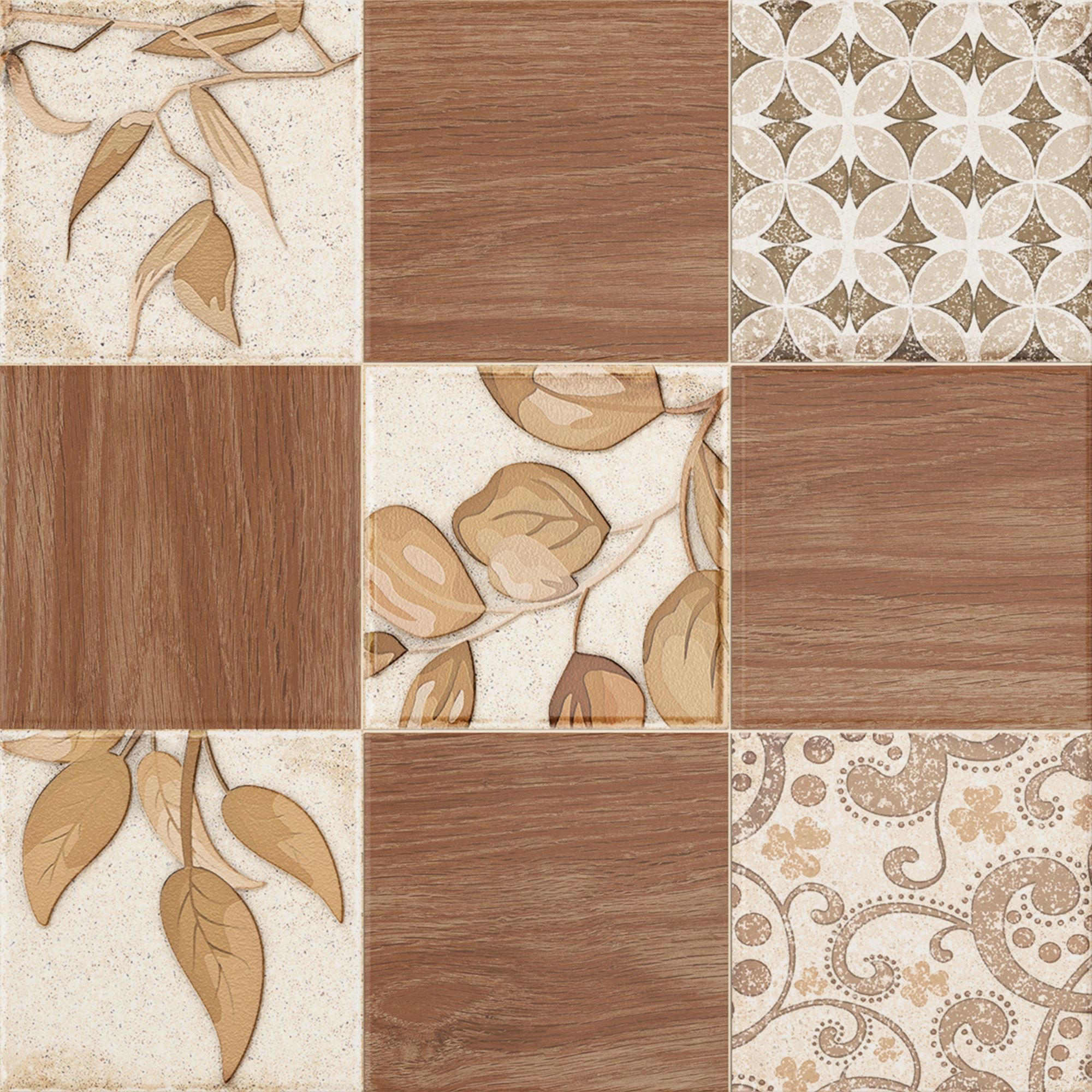 Mozaic ceramic 30 x 30 cm, Frame, bej